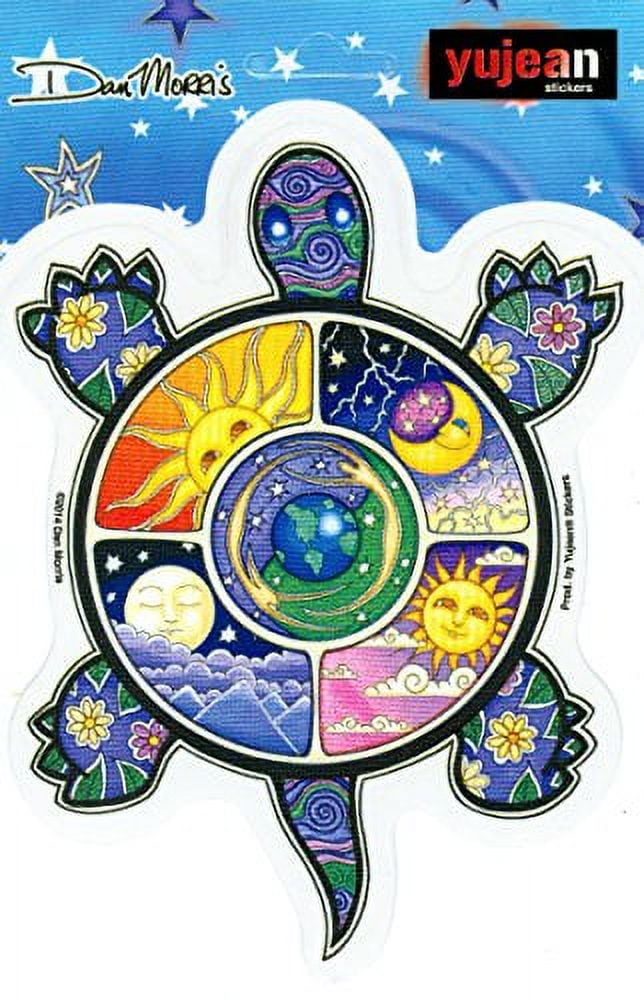 Dan Morris - Night and Day Turtle - Vinyl Sticker Decal for Laptop, Car ...