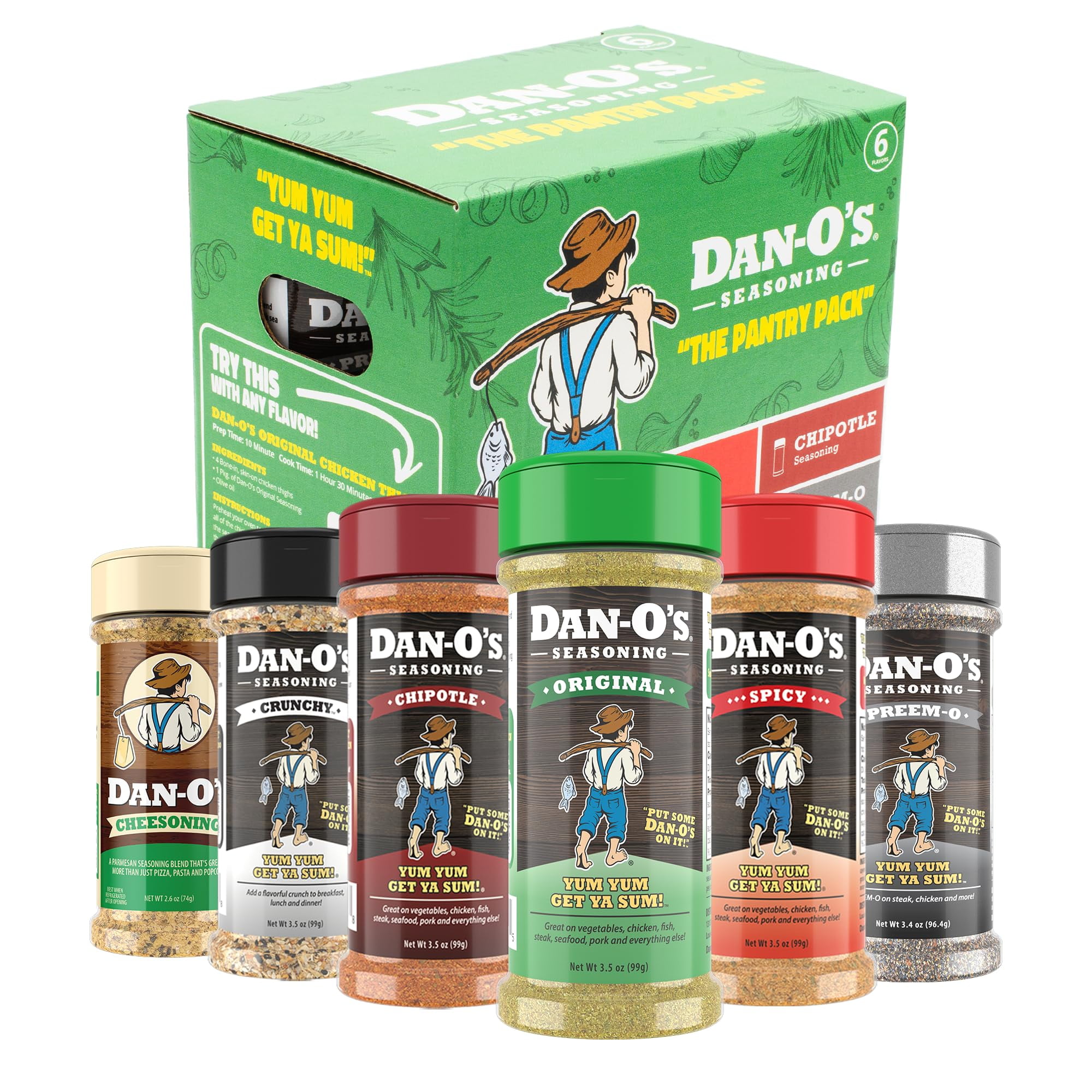 Dan-O's 6 Bottle Seasoning ESF27 Set, Small Bottles, 6 Pack, Includes ...