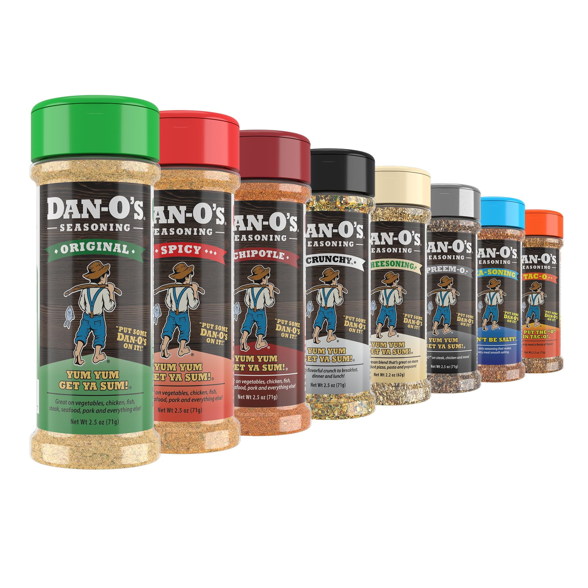 Dan-O's 8 Bottle Seasoning Set, MDA05 Extra-Small Bottles, 8 Original ...