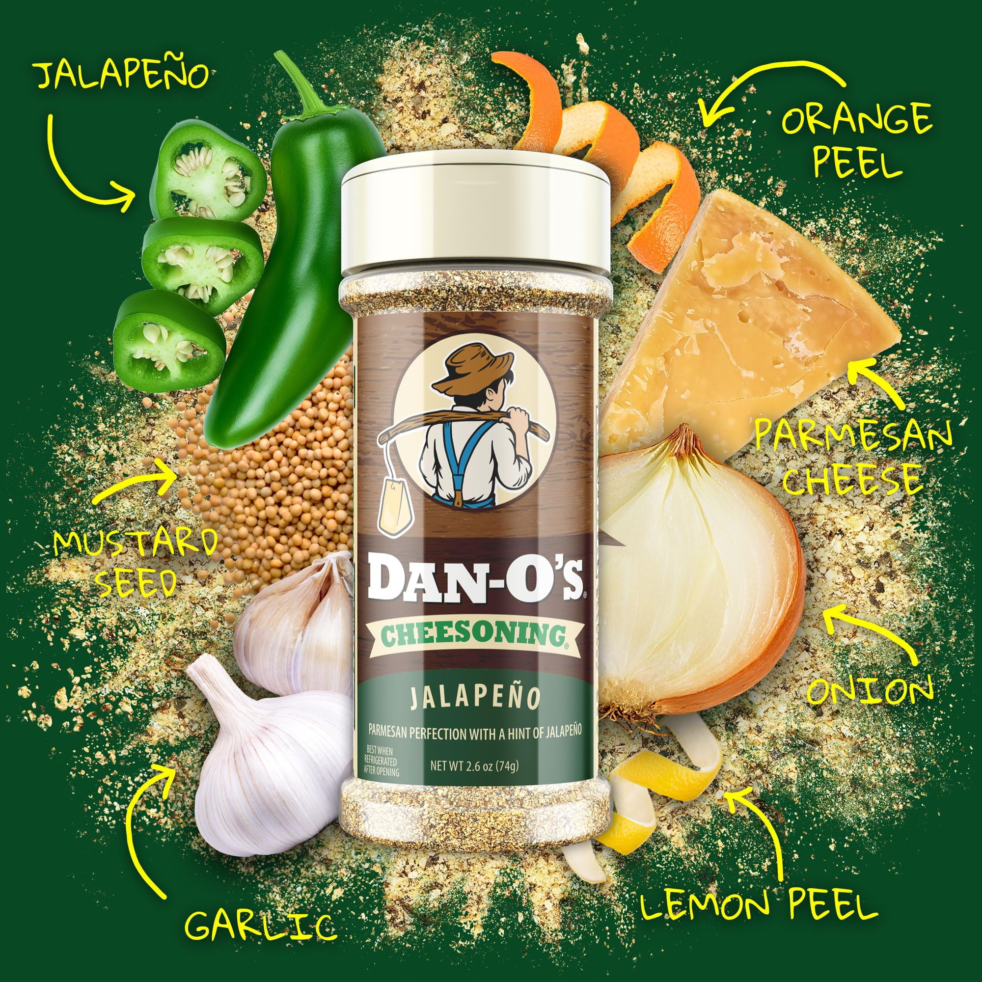 Dan-O's Jalapeño Cheesoning Seasoning - Great on H2FSDPasta, Pizza, and ...