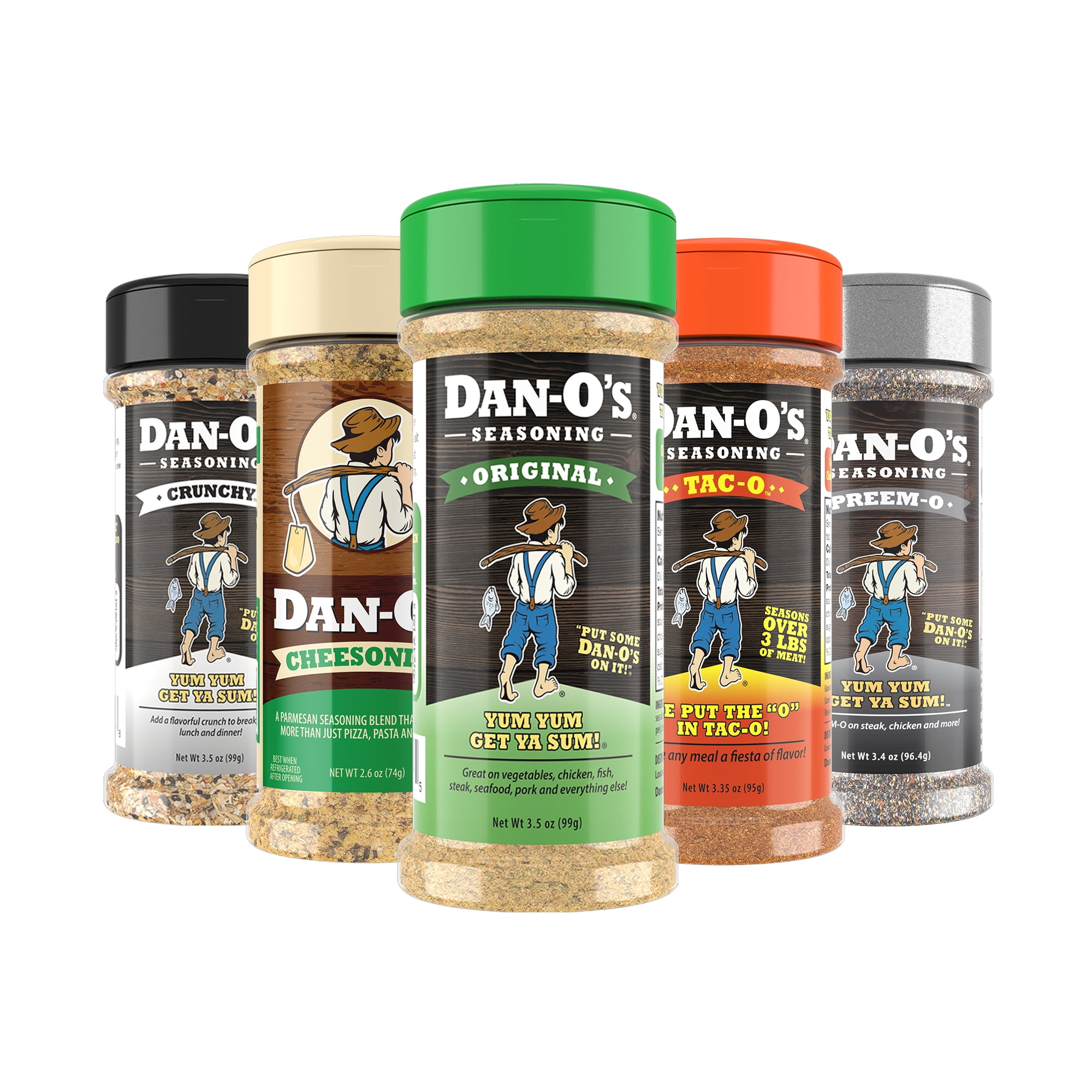Dan-O's Seasoning - Small 5 Bottle Combo - Original, Cheesoning®, Tac-O ...