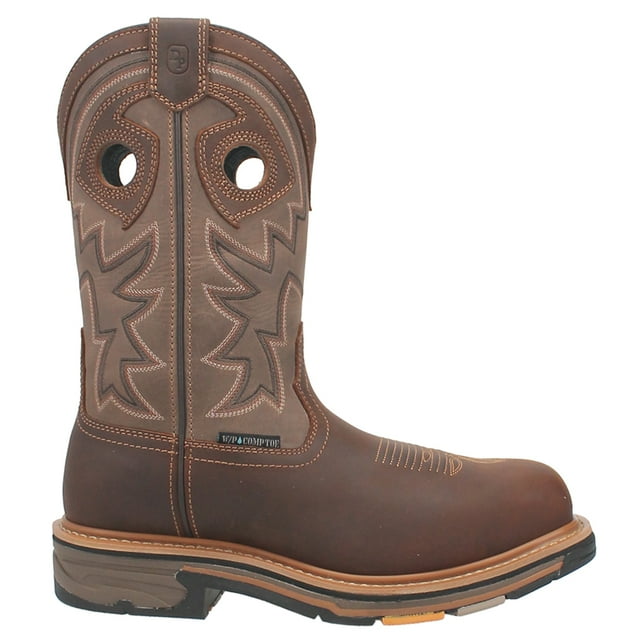 Dan Post Men's Kirk 11" Pull-On Waterproof Work Boot Broad Square Toe ...