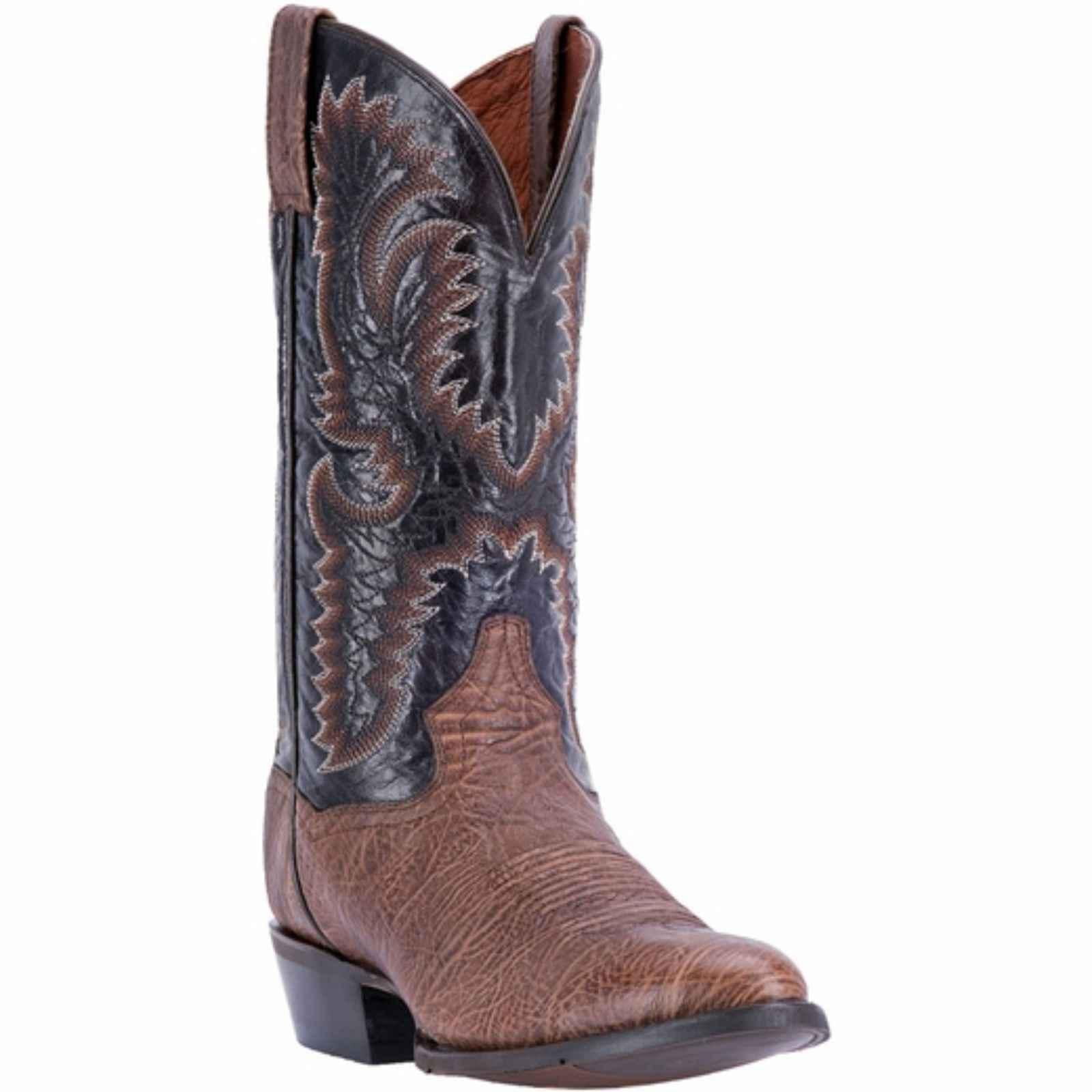 Dan Post Men's 13" Choc Moses Round Toe Cowboy Boot W/ Cushion Insole ...