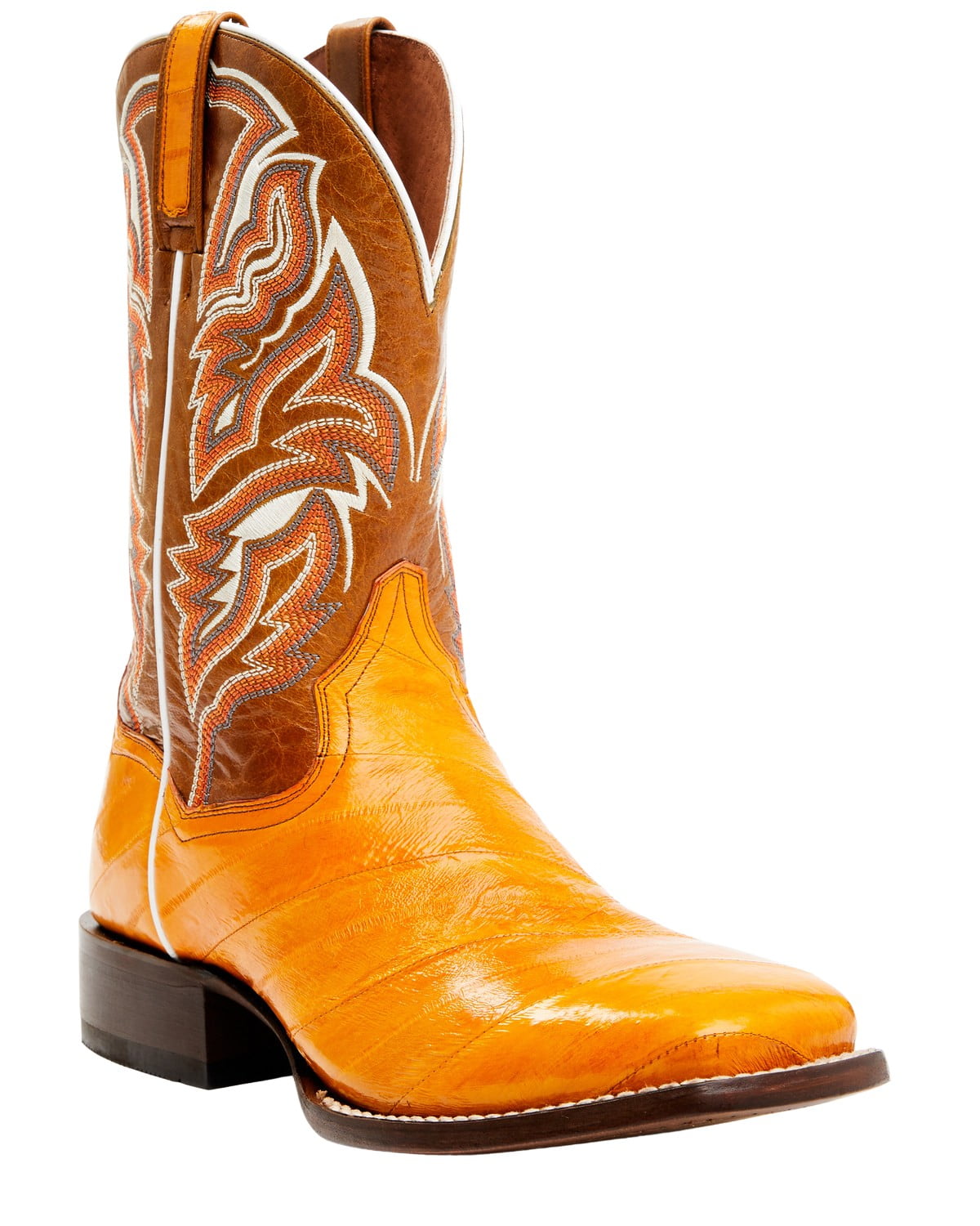 Dan Post Men's Buttercup Eel Exotic Western Boot Broad Square Toe ...