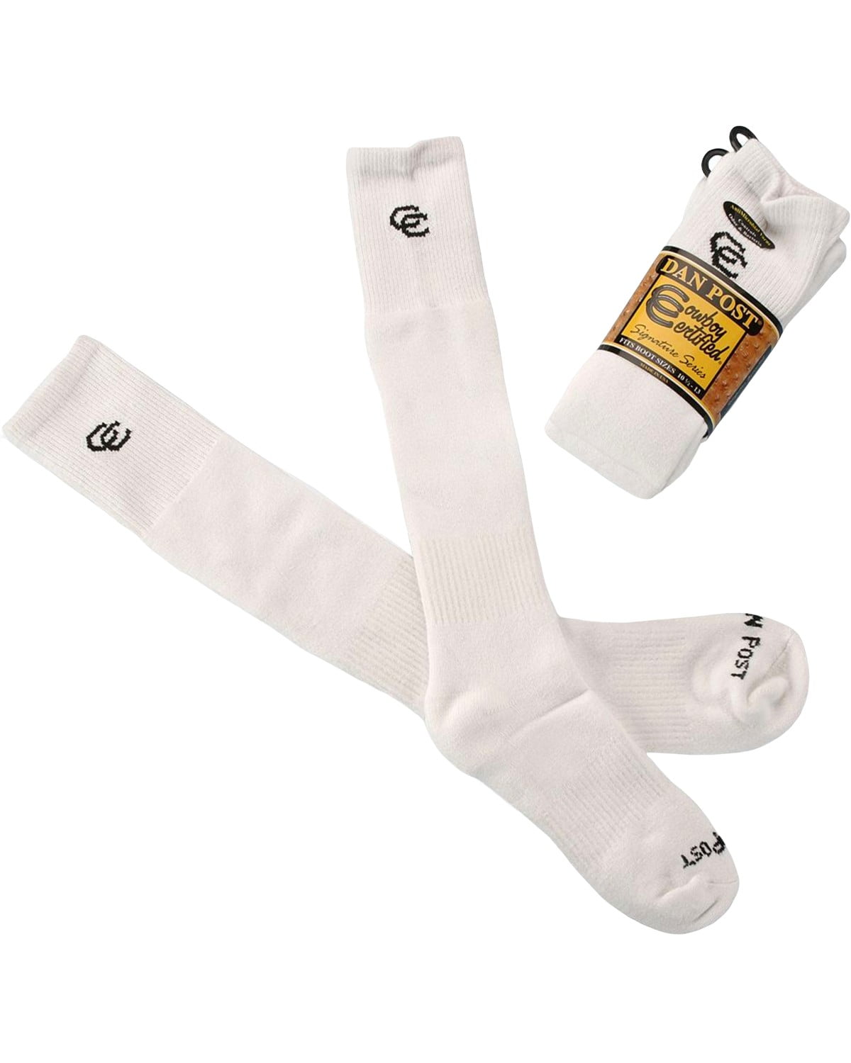 Dan Post® Men's Cowboy Certified Over The Calf White Socks DPCBC10 ...