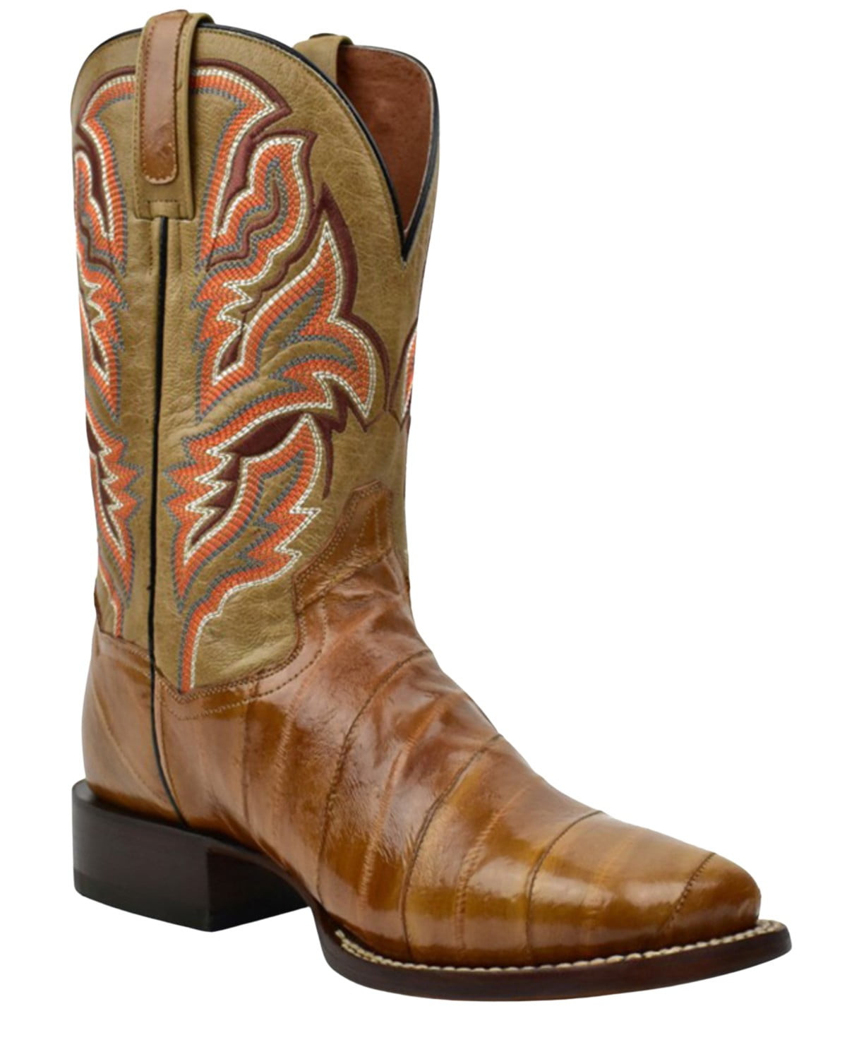 Dan Post Men's Eel Exotic Western Boot Broad Square Toe - DPS697 10 EE ...