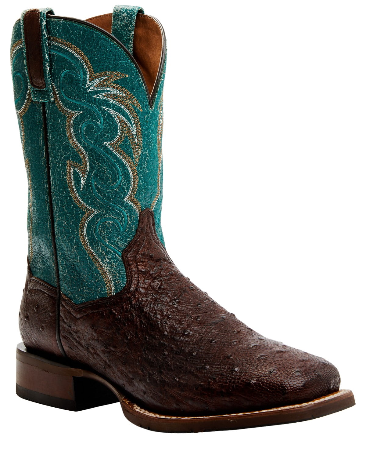 Dan Post Men's Exotic Full-Quill Ostrich Western Boot Broad Square Toe ...