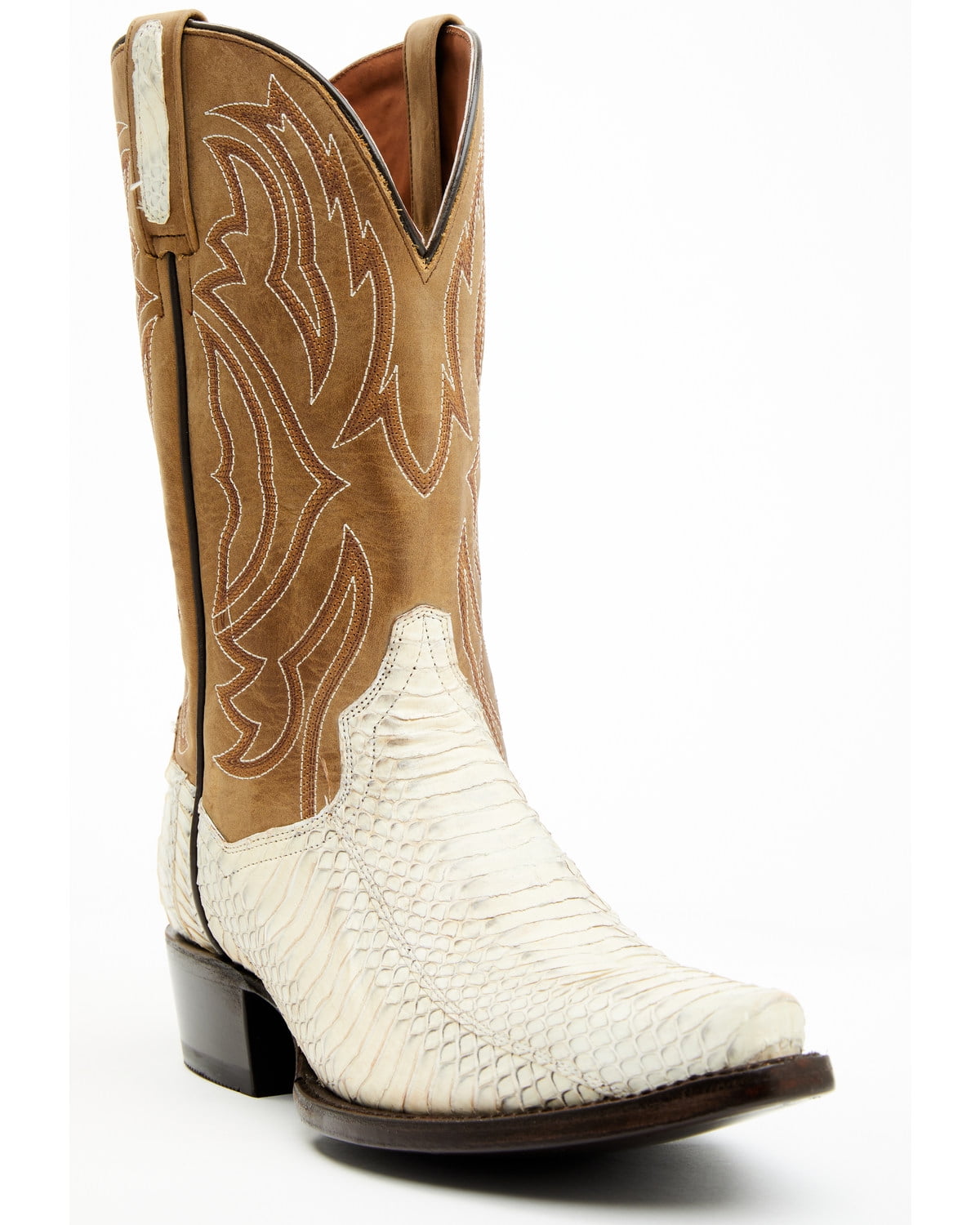 Dan Post Men's Exotic Snake Skin Western Boot Snip Toe Tan 8.5 D(M) US ...