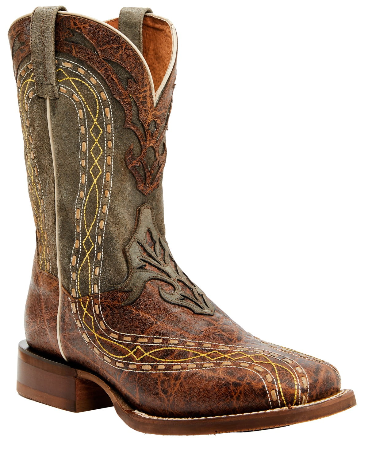 Dan Post Men's Inlay Embroidered Western Performance Boot Broad Square ...