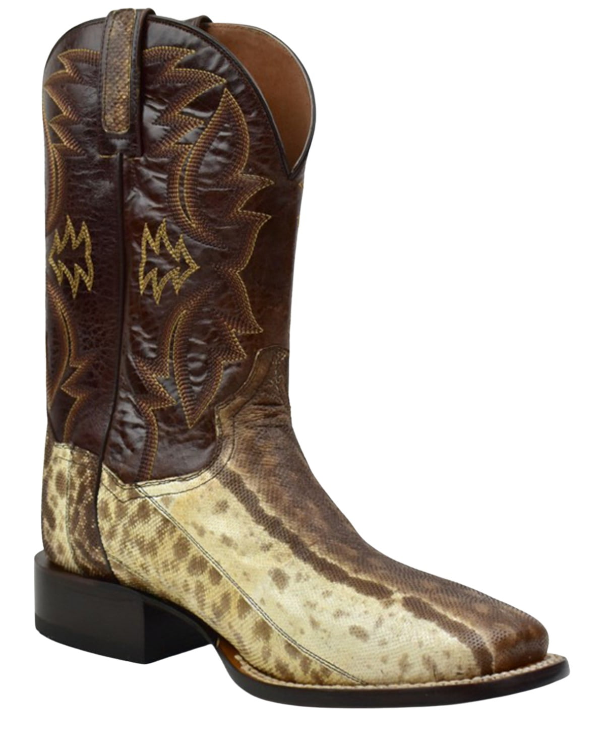 Dan Post Men's Karung Snake Exotic Western Boot Broad Square Toe Brown ...