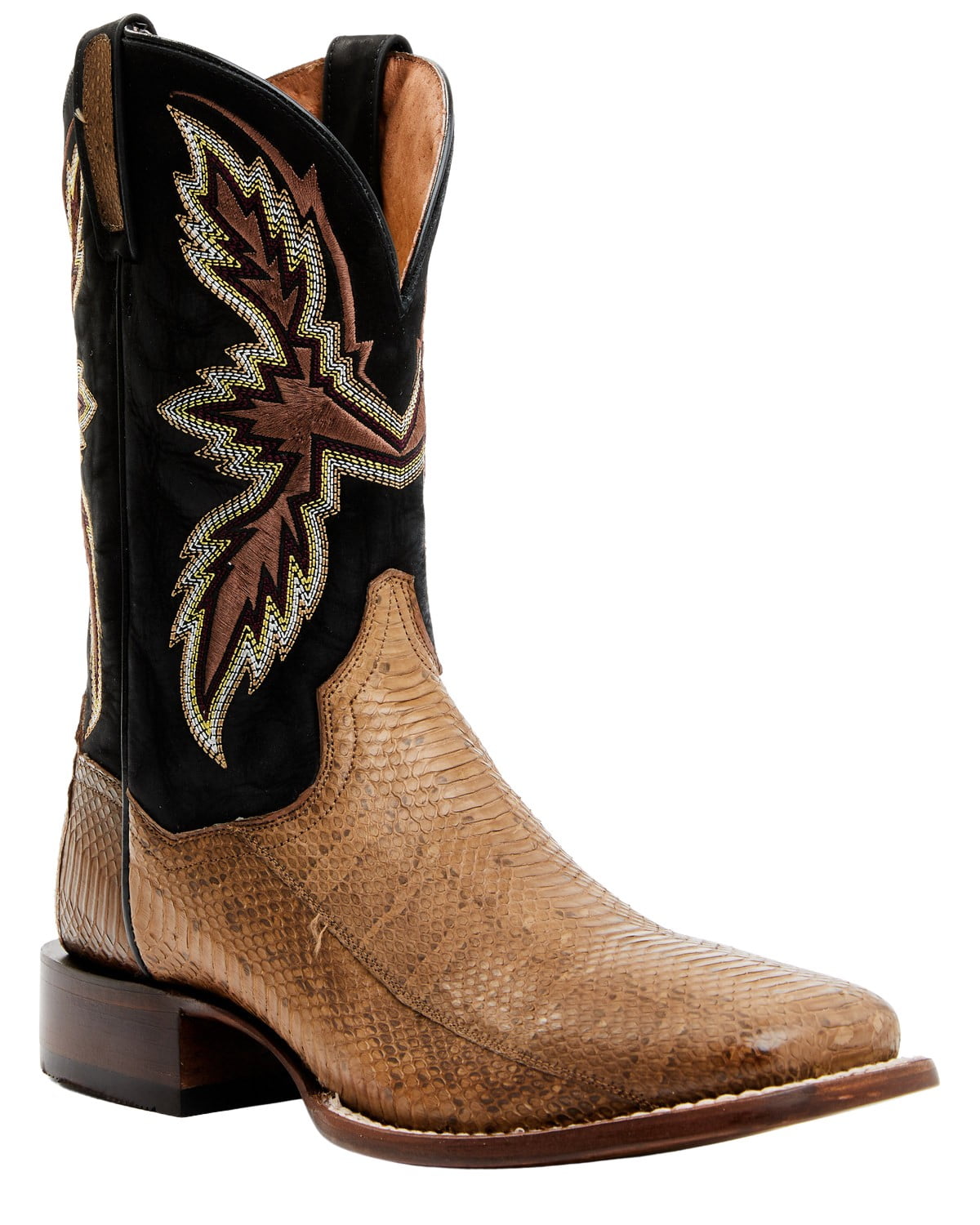 Dan Post Men's Taupe Water Snake Exotic Western Boot Broad Square Toe ...