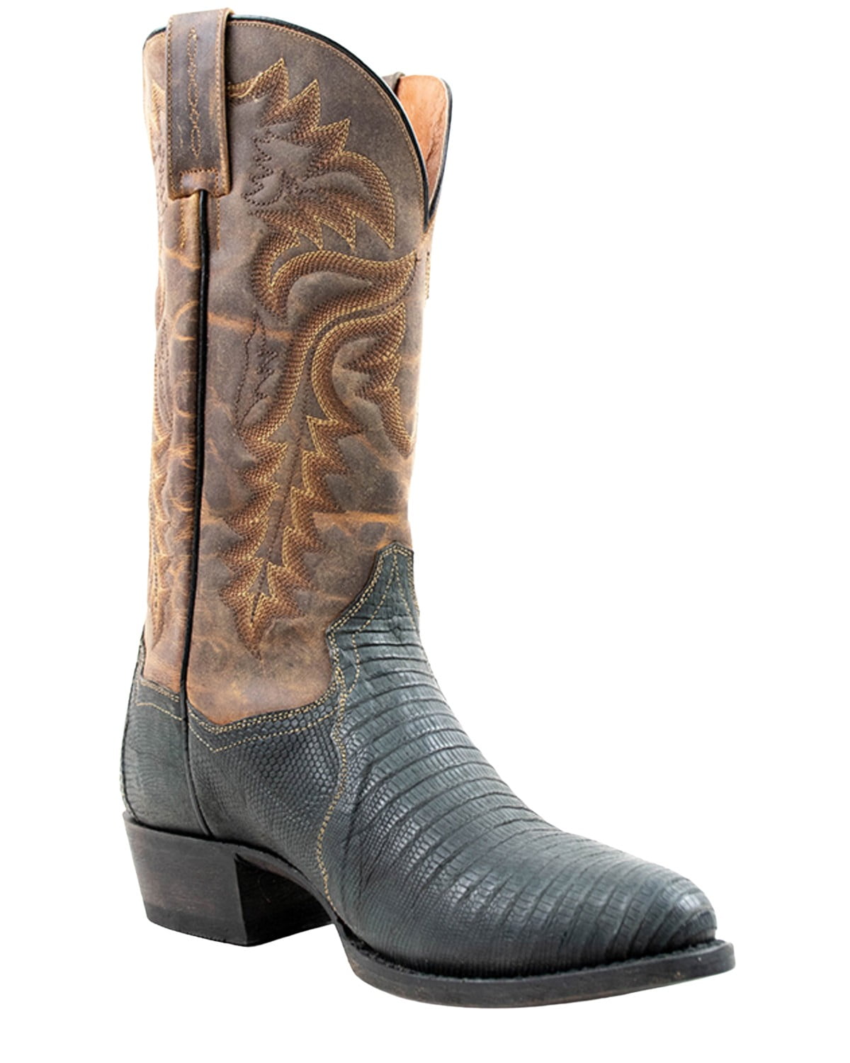 Dan Post Men's Winston Exotic Teju Lizard Western Boot Medium Toe Black 10.5 D - Walmart.com