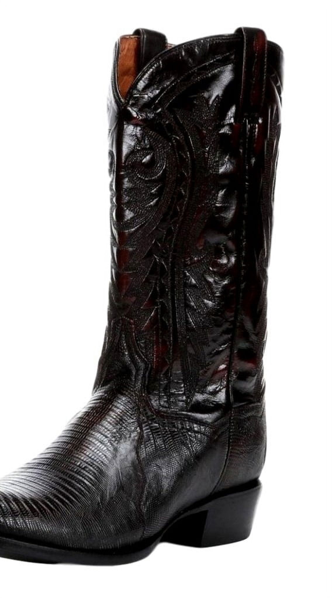 Dan Post Western Boots Men Raleigh Lizard Leather Black Cherry DP2352R ...
