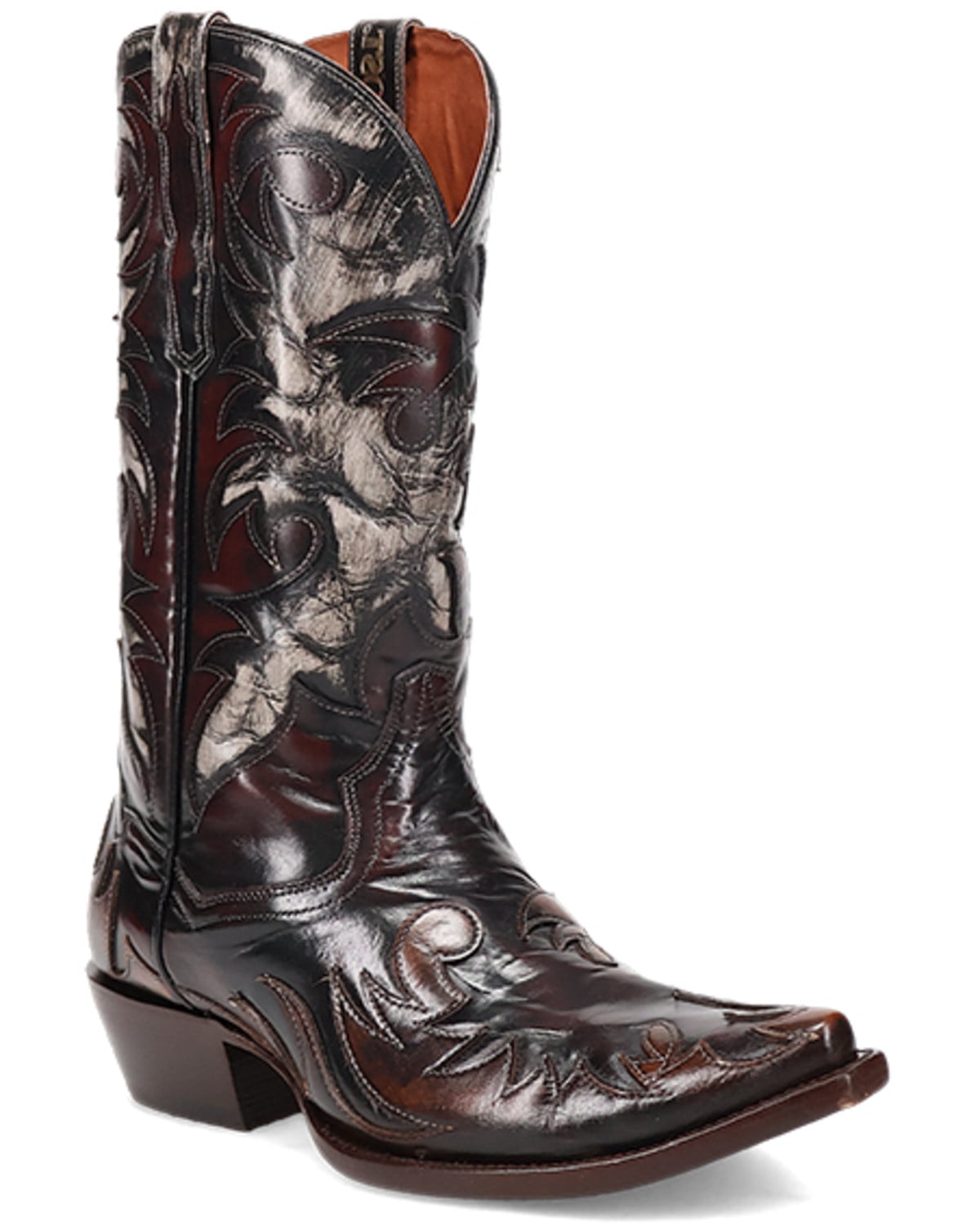 Dan Post Western Boots Mens Emilio Leather Overlay Cognac DP3162 ...