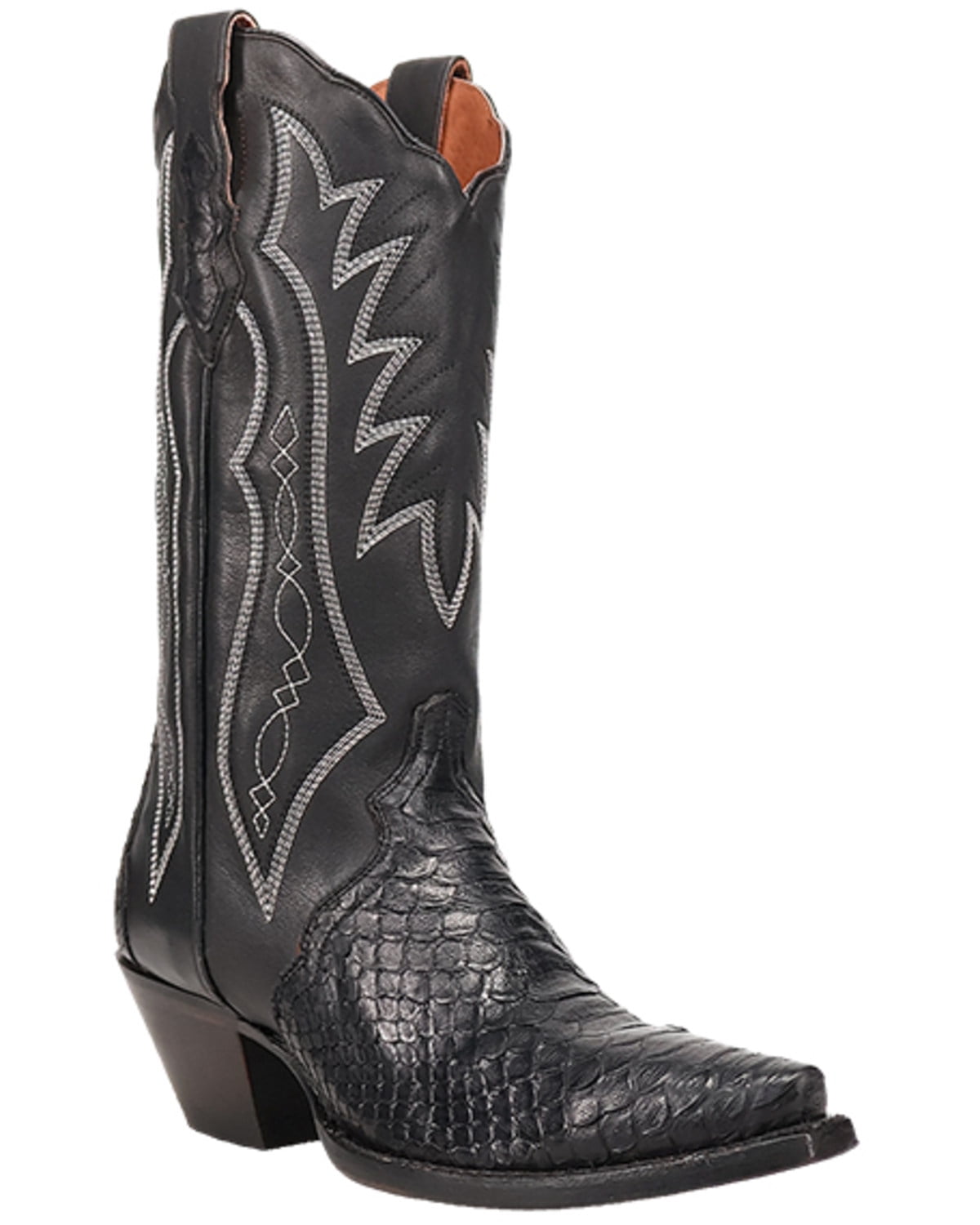 Dan Post Women's Exotic Snake Western Boot Snip Toe Black 7 M US ...