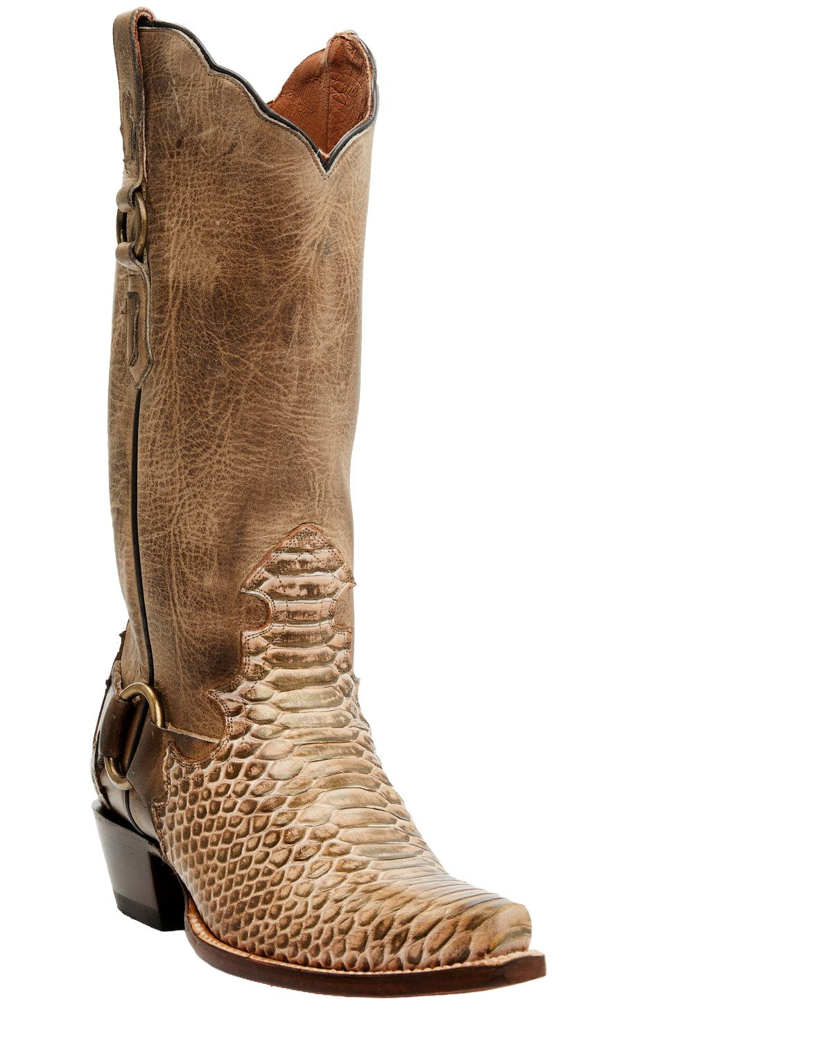 Dan Post Women's Faux Python Tall Western Boot Snip Toe Honey 8 M US ...