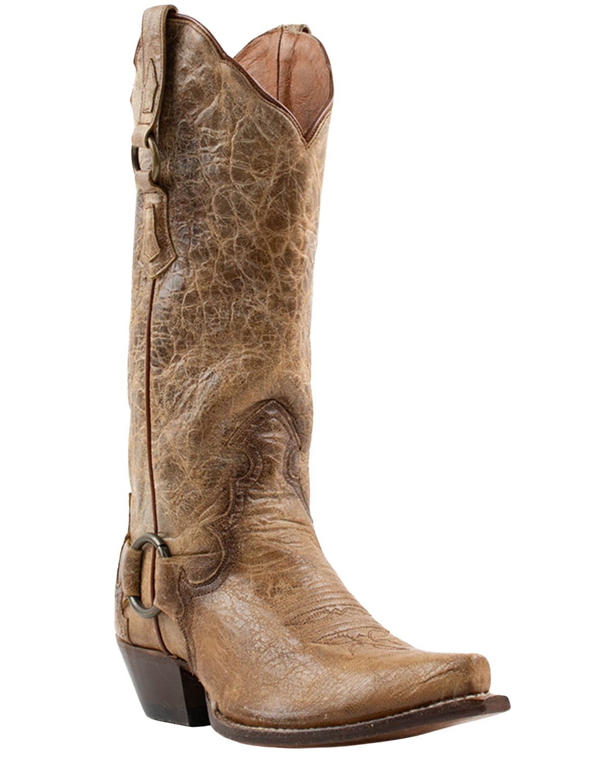 Dan Post Women's Greta Crackle Western Boot Snip Toe Tan 9 1/2 M US ...