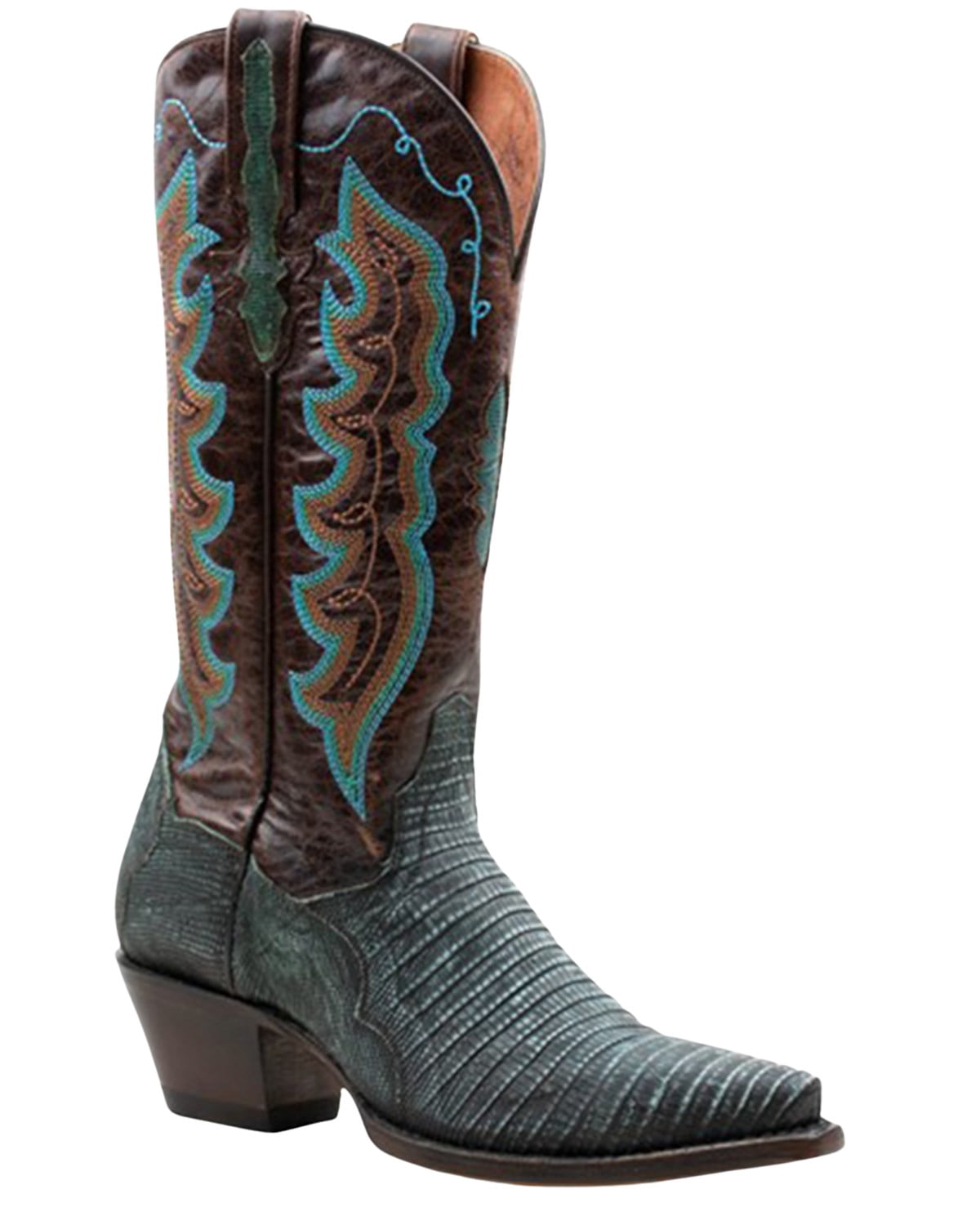 Dan Post Women's Rustic Exotic Lizard Western Boot Snip Toe - DP80066 8 ...