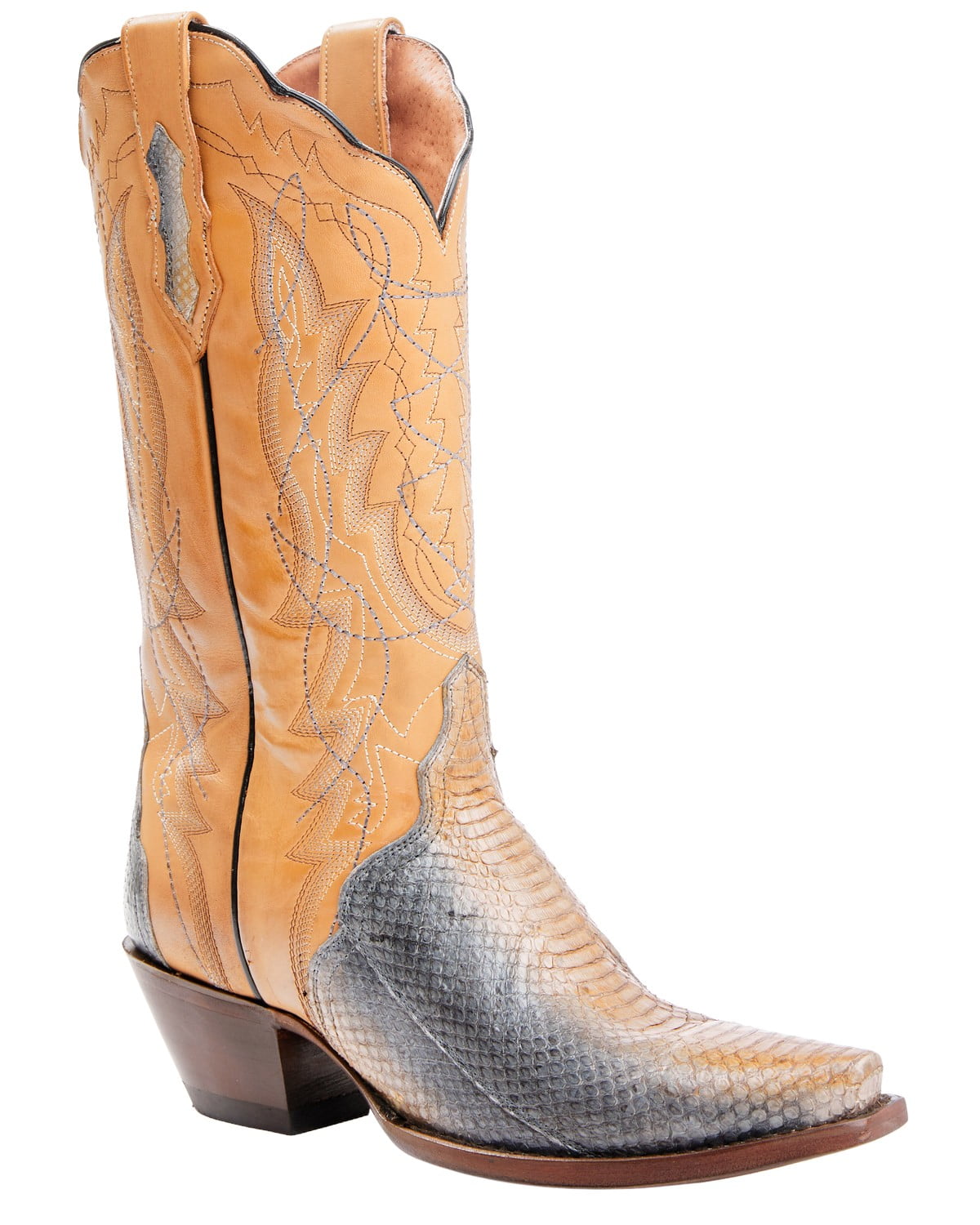 Dan Post Women's Zacatecas Exotic Watersnake Western Boot Snip Toe Beige/Khaki 8 M US - Walmart.com