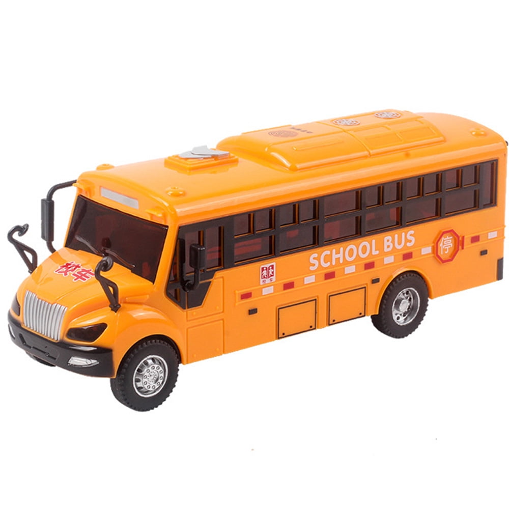 Dan Pull Back Simulated School Bus Musical Lighting Bus Toy Educational ...