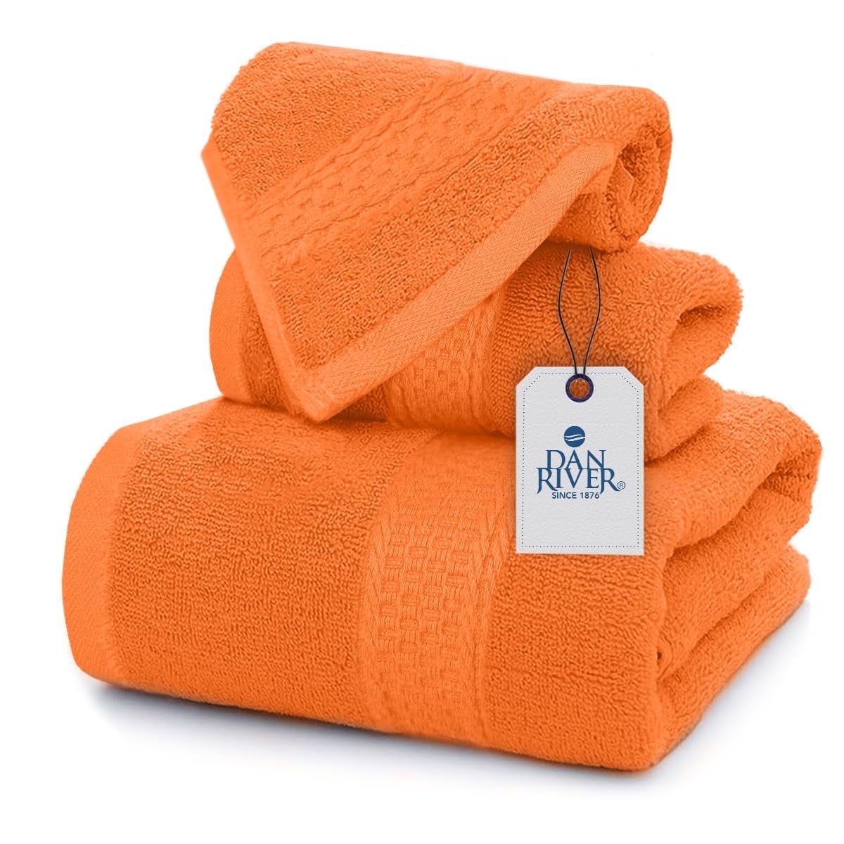 Dan River 3 Piece Towel Set Soft Quick Drying Cotton Bath Towel For Gym ...