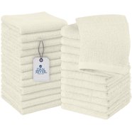 Pacific Linens 24-Pack Small Multipack Washcloths, 100% Cotton, Durable ...
