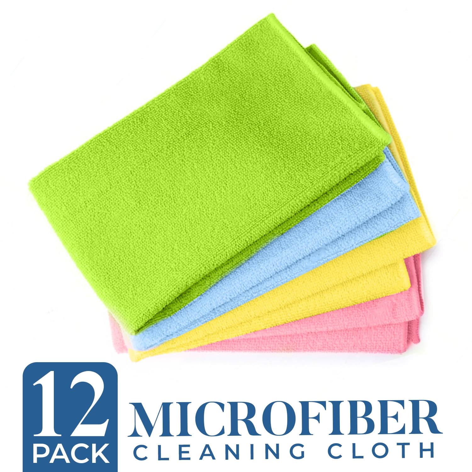 Dan River 100% Microfiber Washcloth Pack of 12 Household & Automotive ...