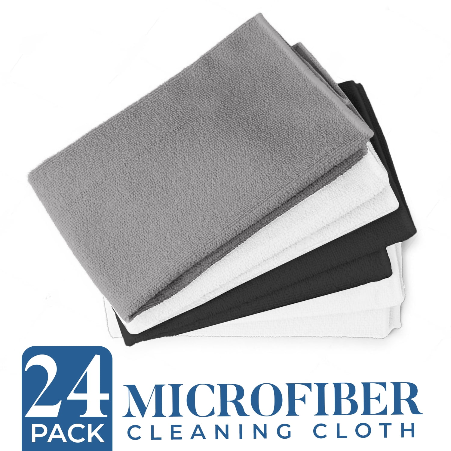 Dan River 100% Microfiber Washcloth Pack of 24 Household & Automotive ...