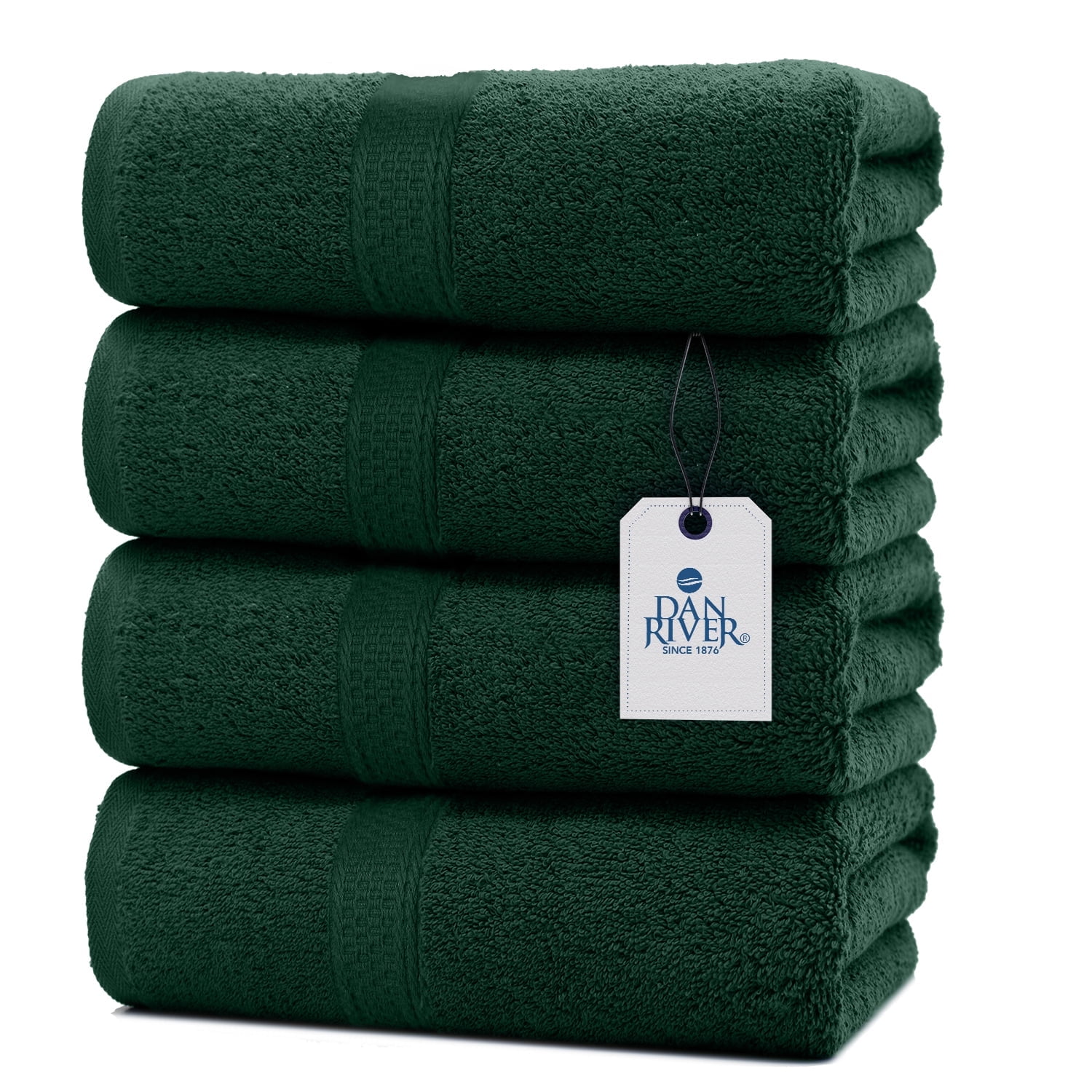 Dan River 100% Cotton Luxury Bath Towel Pack of 4 Ultra Soft Quick Drying 550 GSM Towels for ...