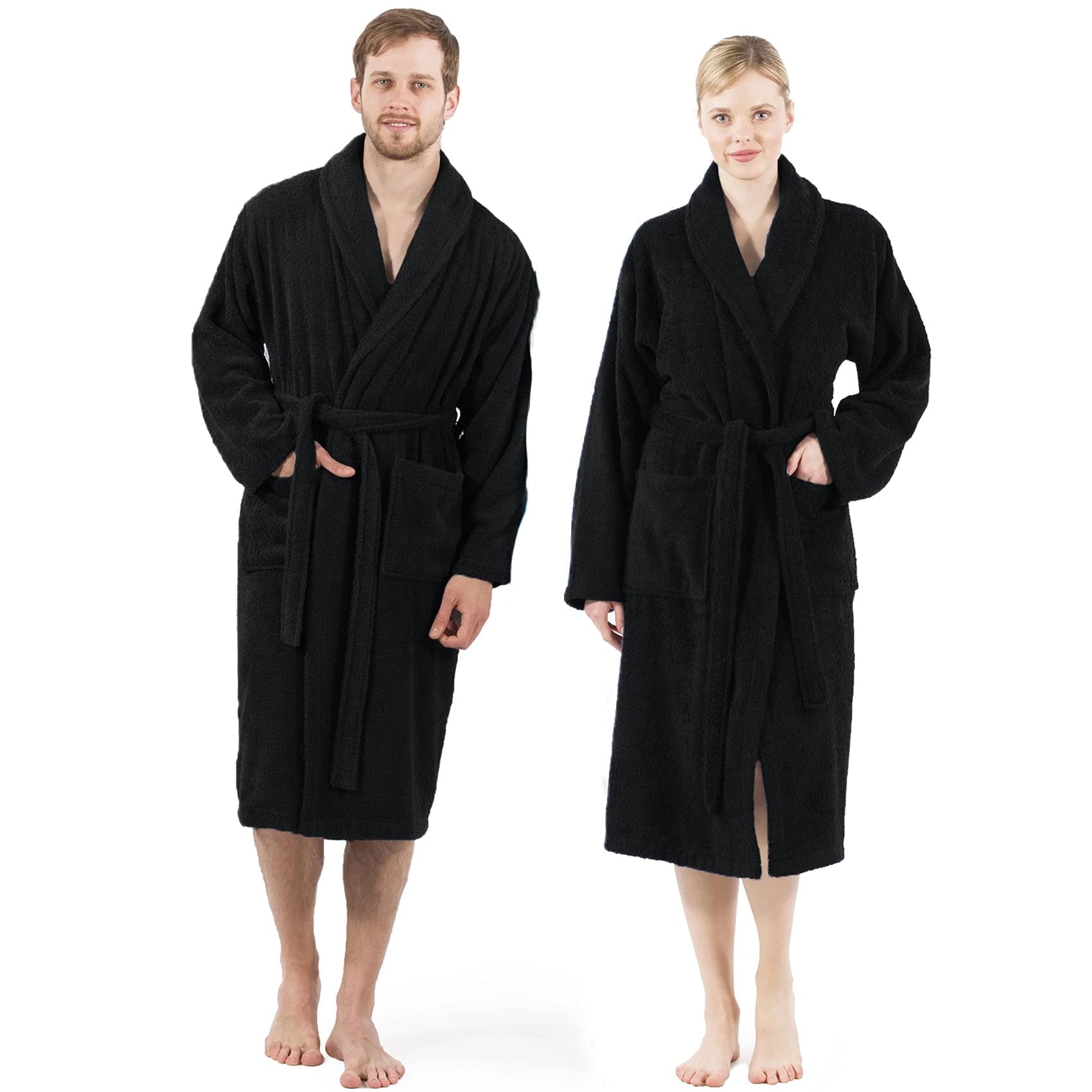 Dan River Unisex Terry Cloth Robe - 100% Cotton, Perfect for Spa, Sauna ...