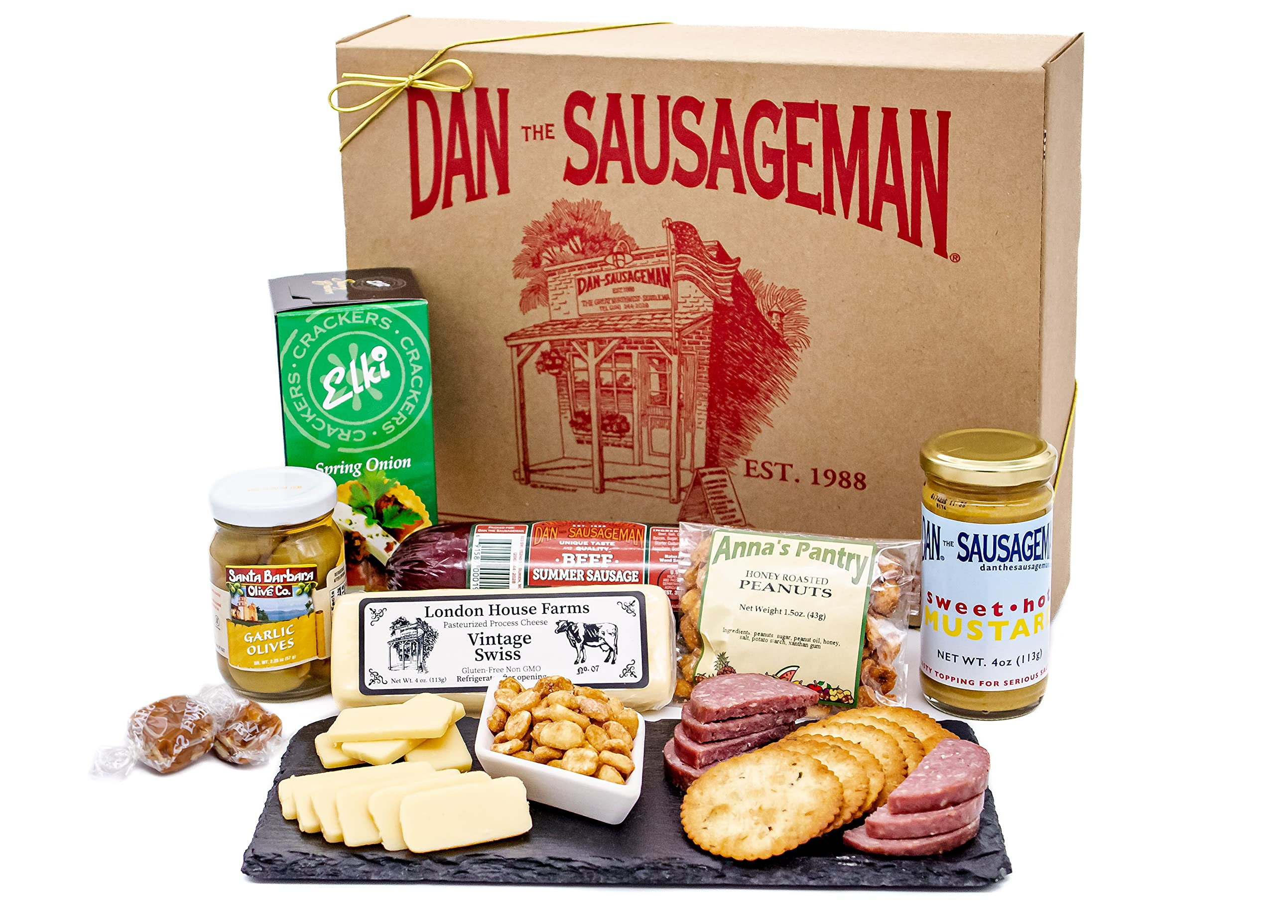 Dan the Sausageman Juneau Gourmet 8 items Gift Basket - Original Summer ...