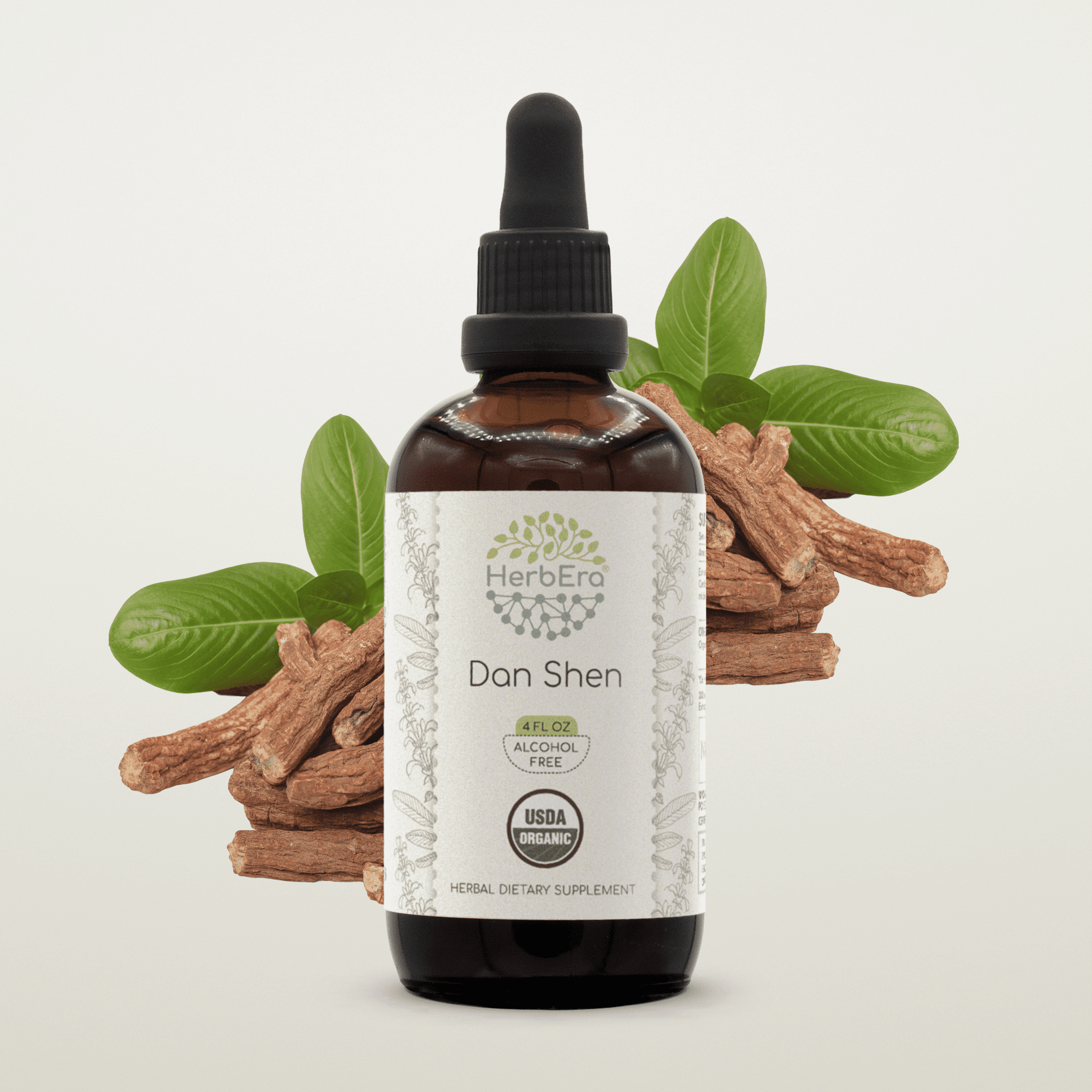 HerbEra Dan Shen Tincture, Organic Herbal Dietary Supplement for ...