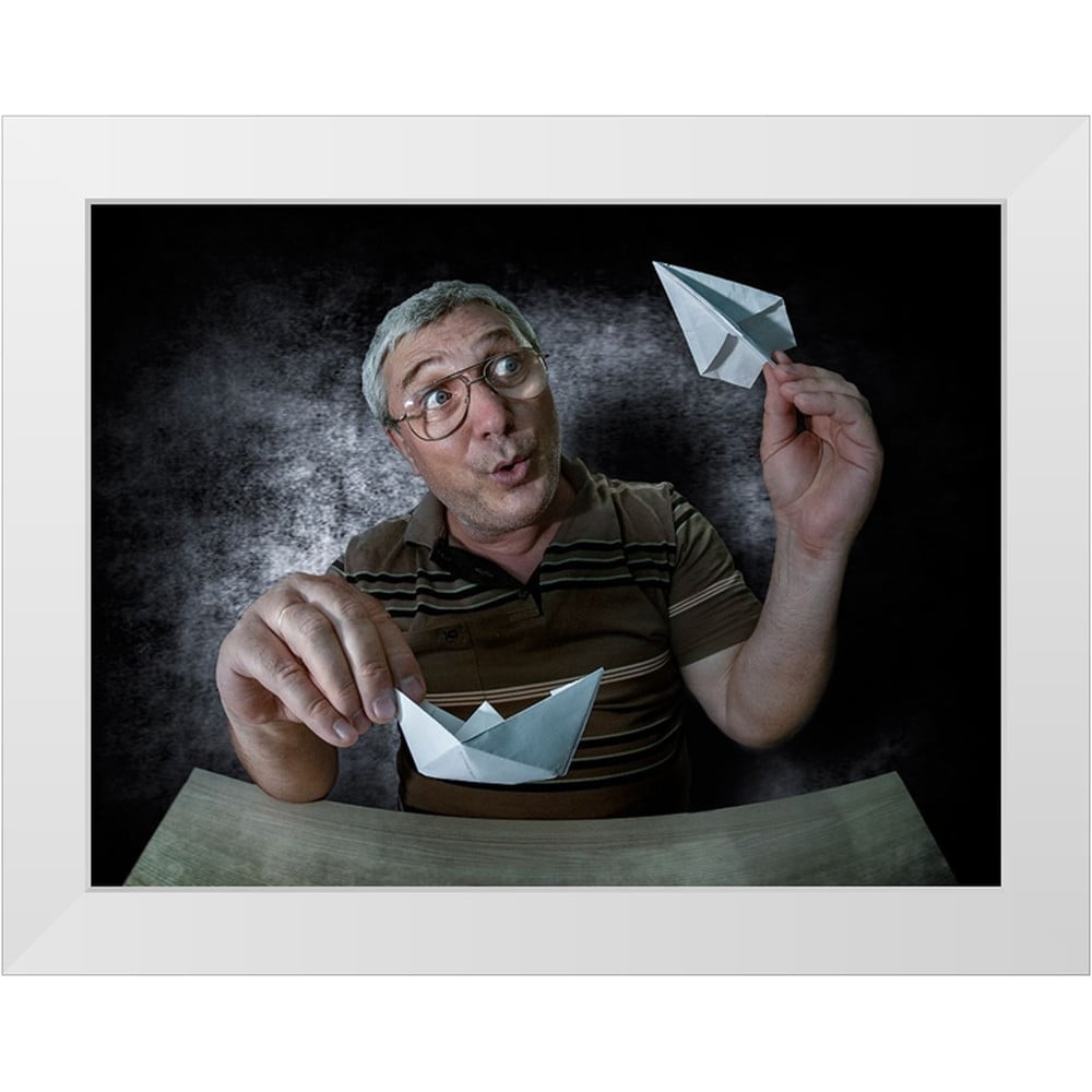 Dan, Udrea 14x12 White Modern Wood Framed Museum Art Print Titled - In ...