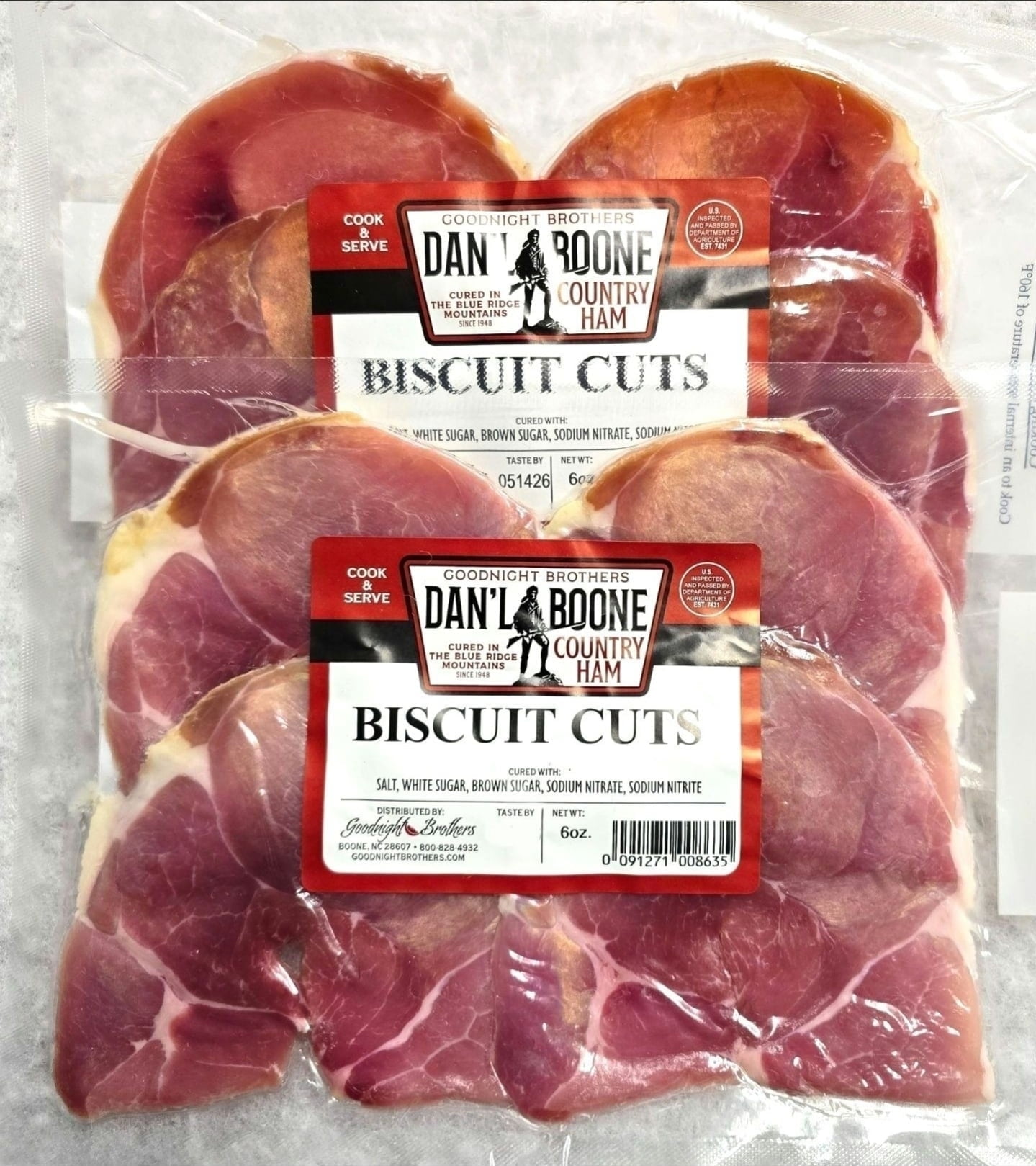 Dan'l Boone Inn, Country Ham Biscuit Slices, 2-6 Oz, Shelf Stable ...