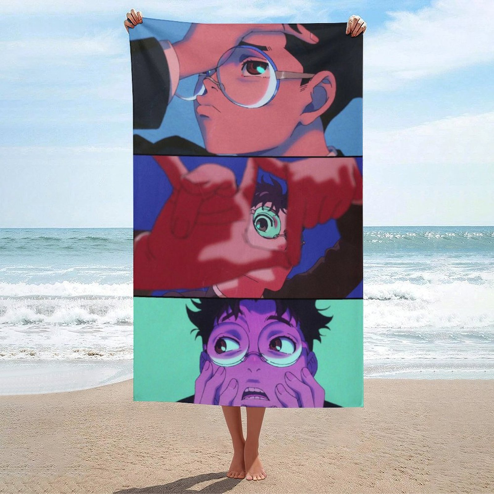DanDaDan Beach Towel Microfiber Soft Absorbent Quick-Dry Bath Towel ...