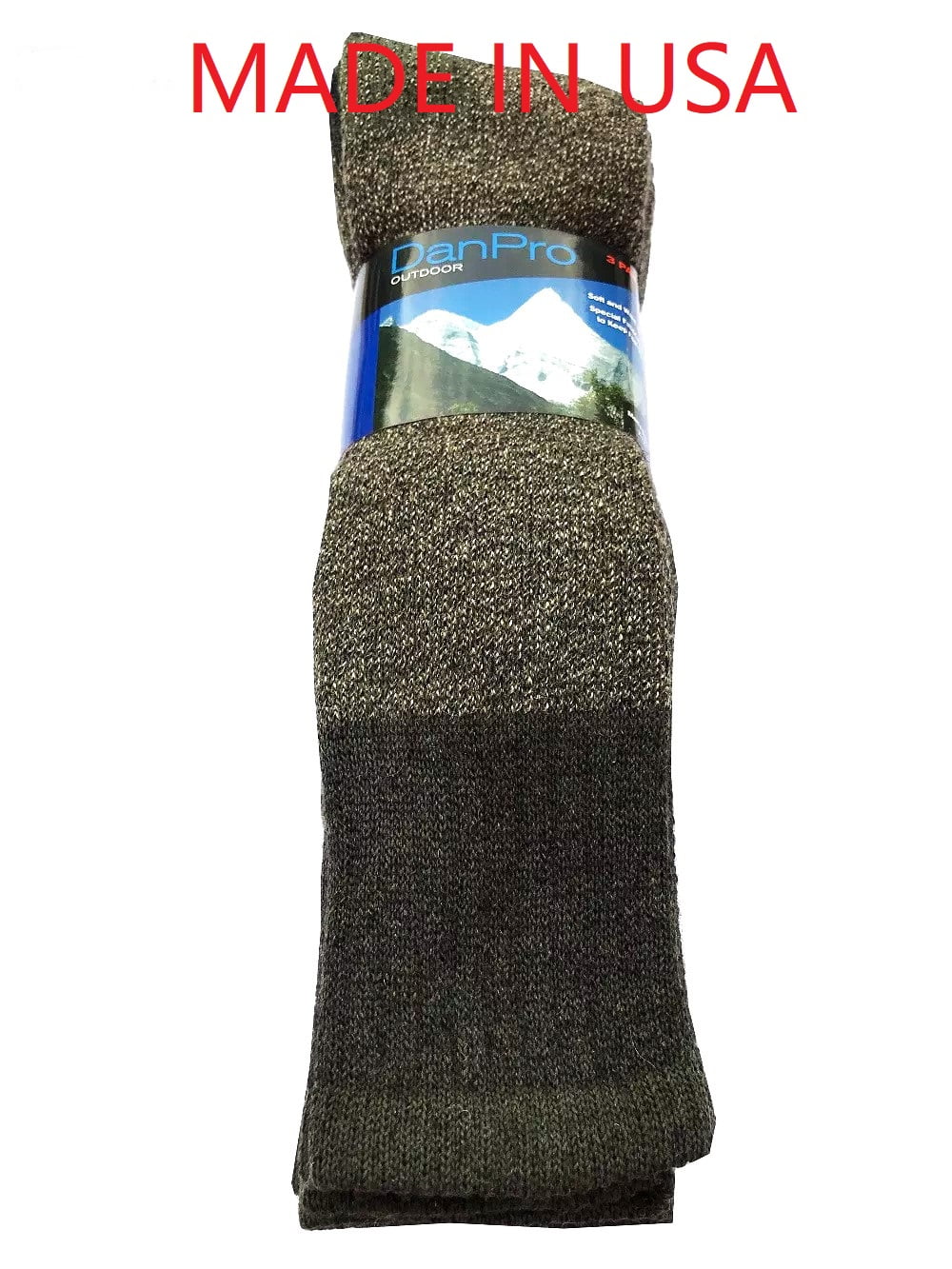 DanPro®Men's 3 Pairs OUTDOOR WOOL SOCKS Fit Shoe Size 7-12 " Over The ...