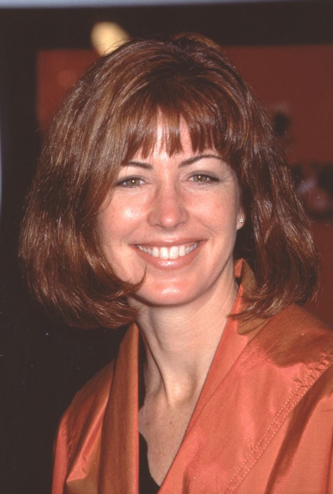 Dana Delany Close Up In Orange Jacket At Deconstructing Harry Premiere ...