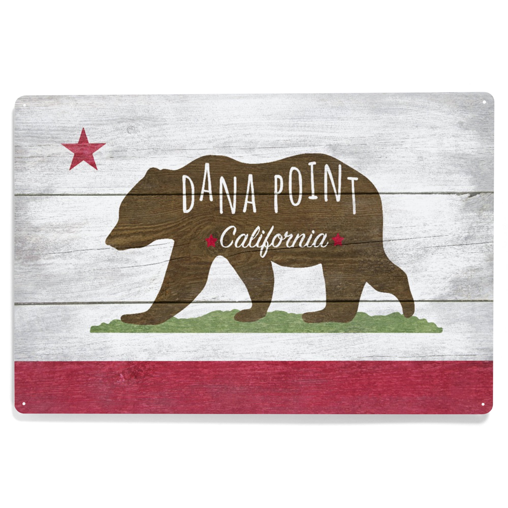 Dana Point, California, Rustic State Flag (12x18 Aluminum Art, Indoor ...