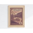 Dana Point California Vintage Stamp Print Retro Coastal Harbor Wall Art ...