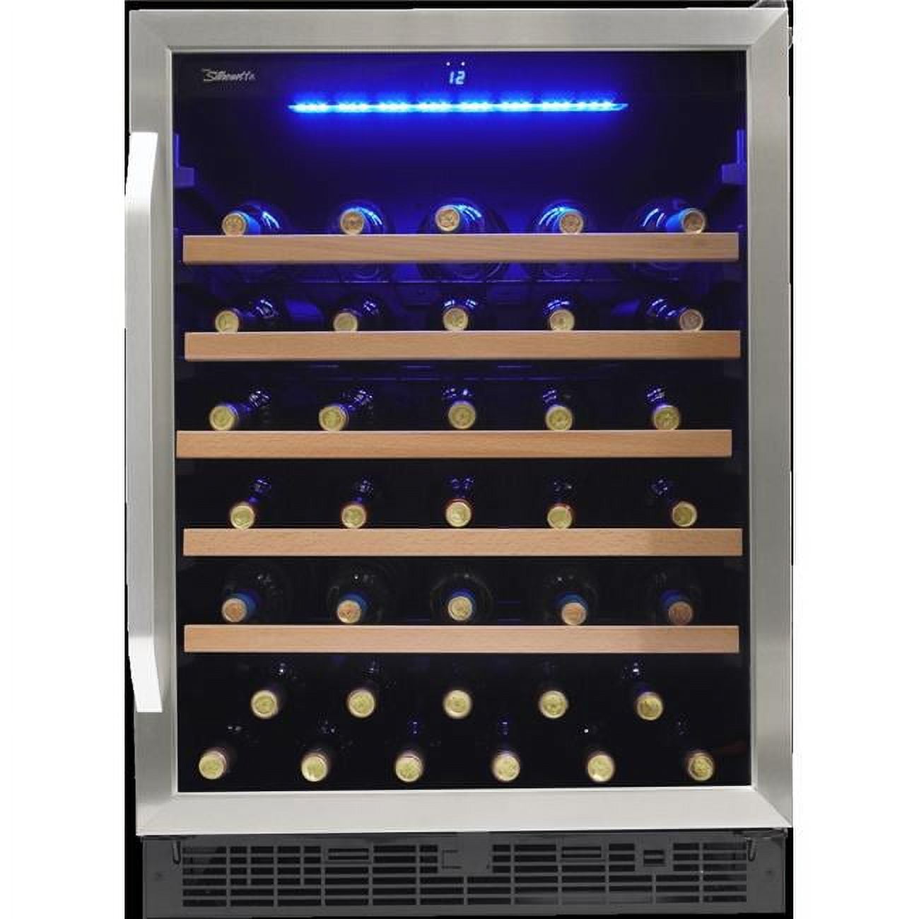 Danby 24-in Silhouette Stilton Single Zone Wine Cellar Stainless Steel ...