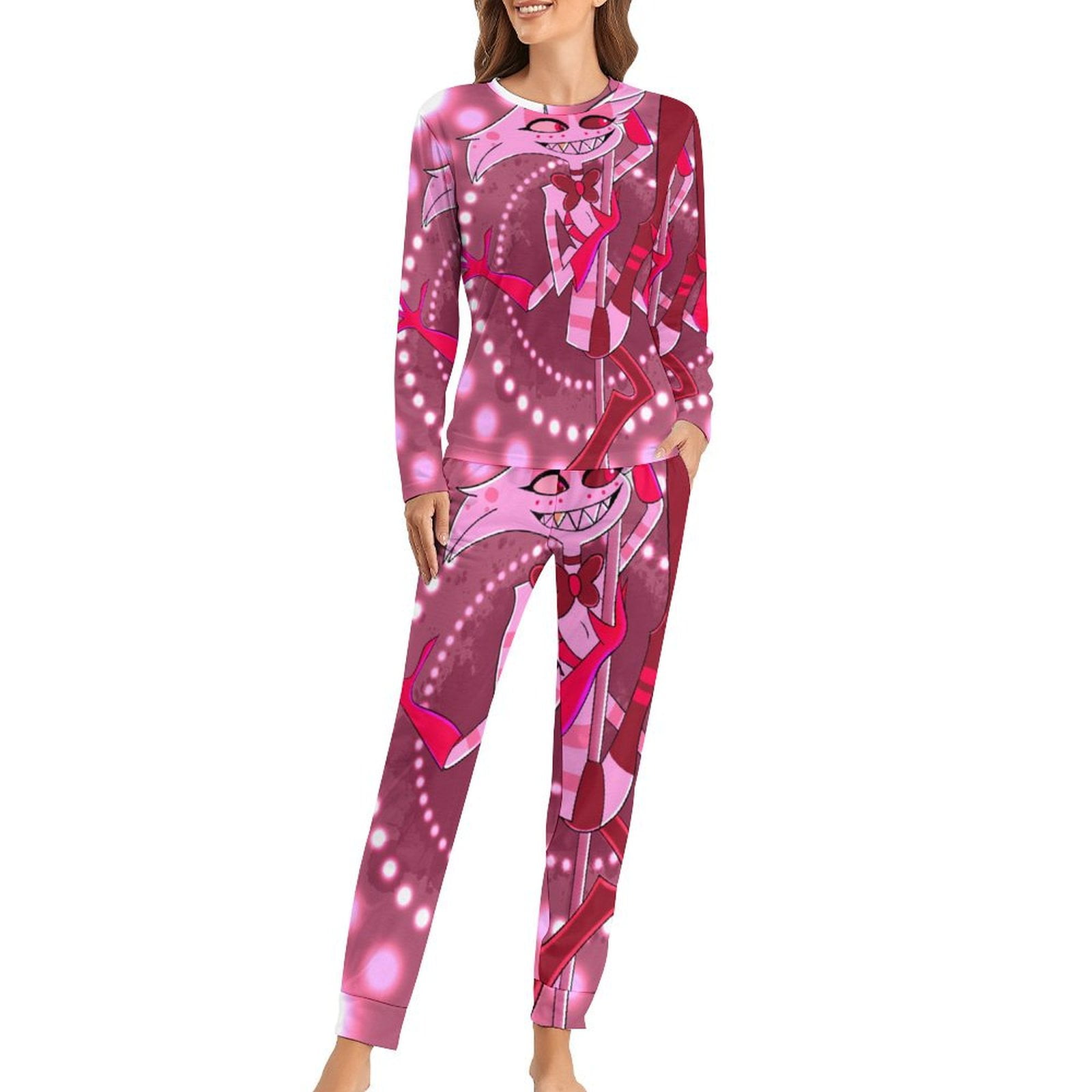 Dance Angel Dust Hazbin Hotel Womens Pajama Set Loungewear Cozy Soft ...