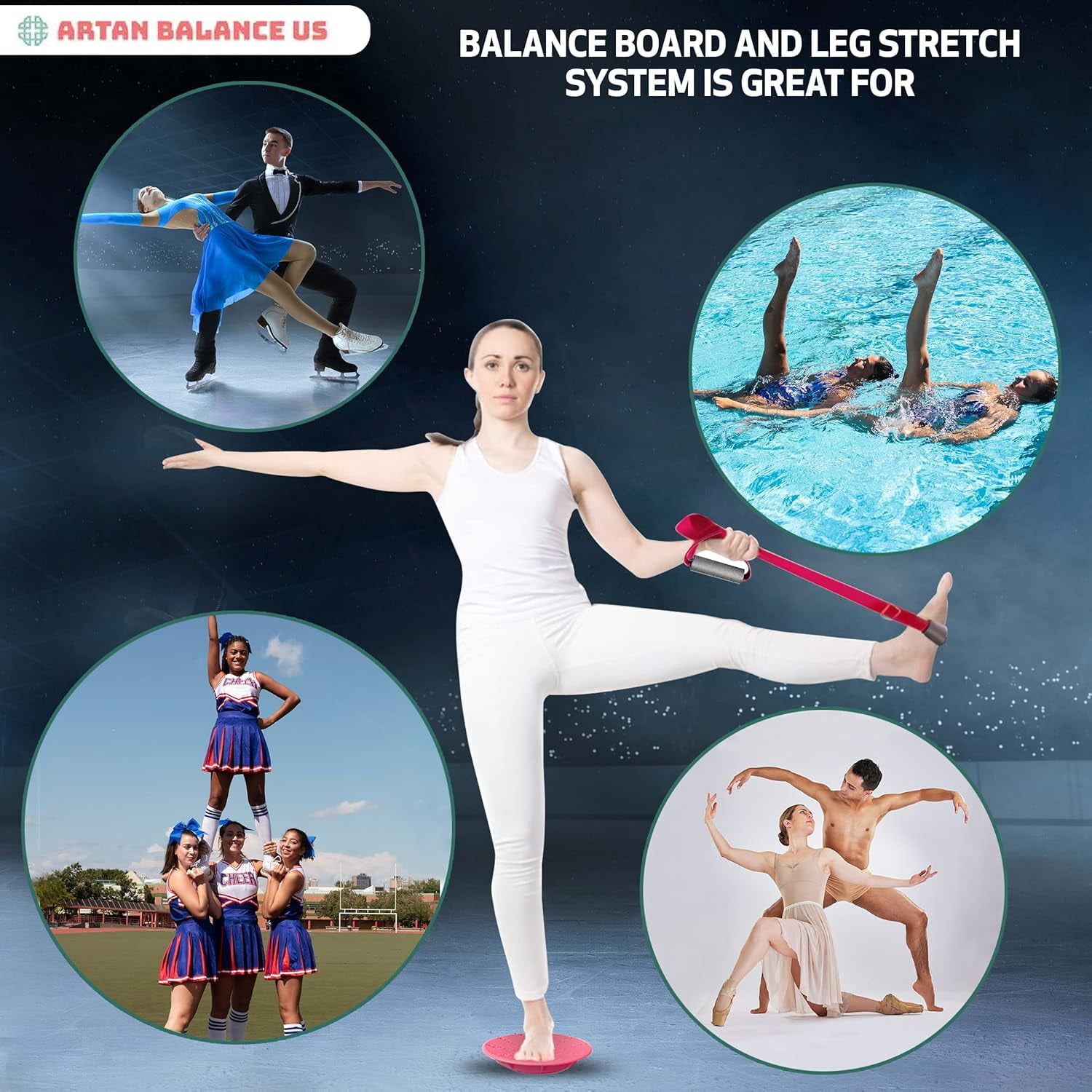 Dance, Cheerleading and Figureskating Trainer Stretching and Balance, 2 ...