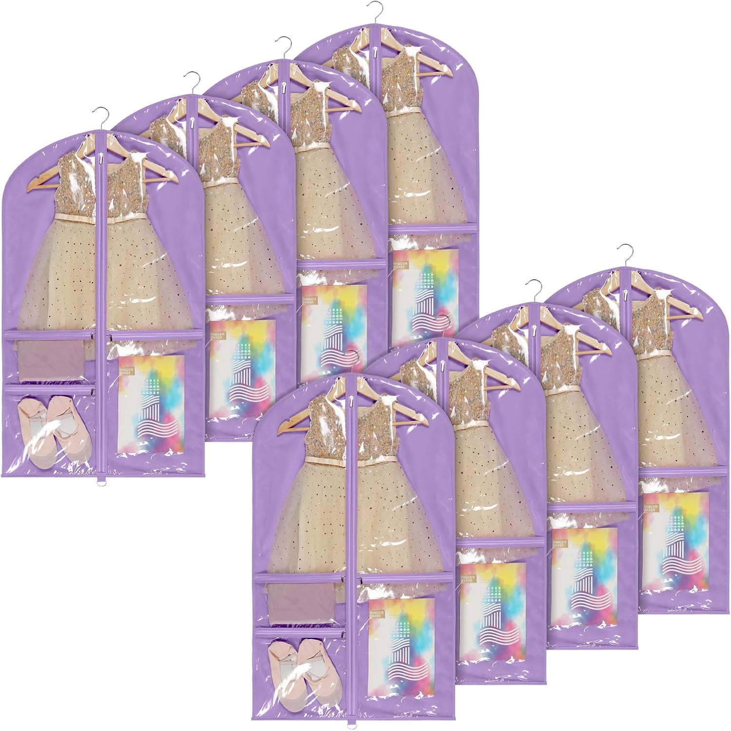 Dance Costume Storage Garment Bags for Kids with Full Zipper, Including ...