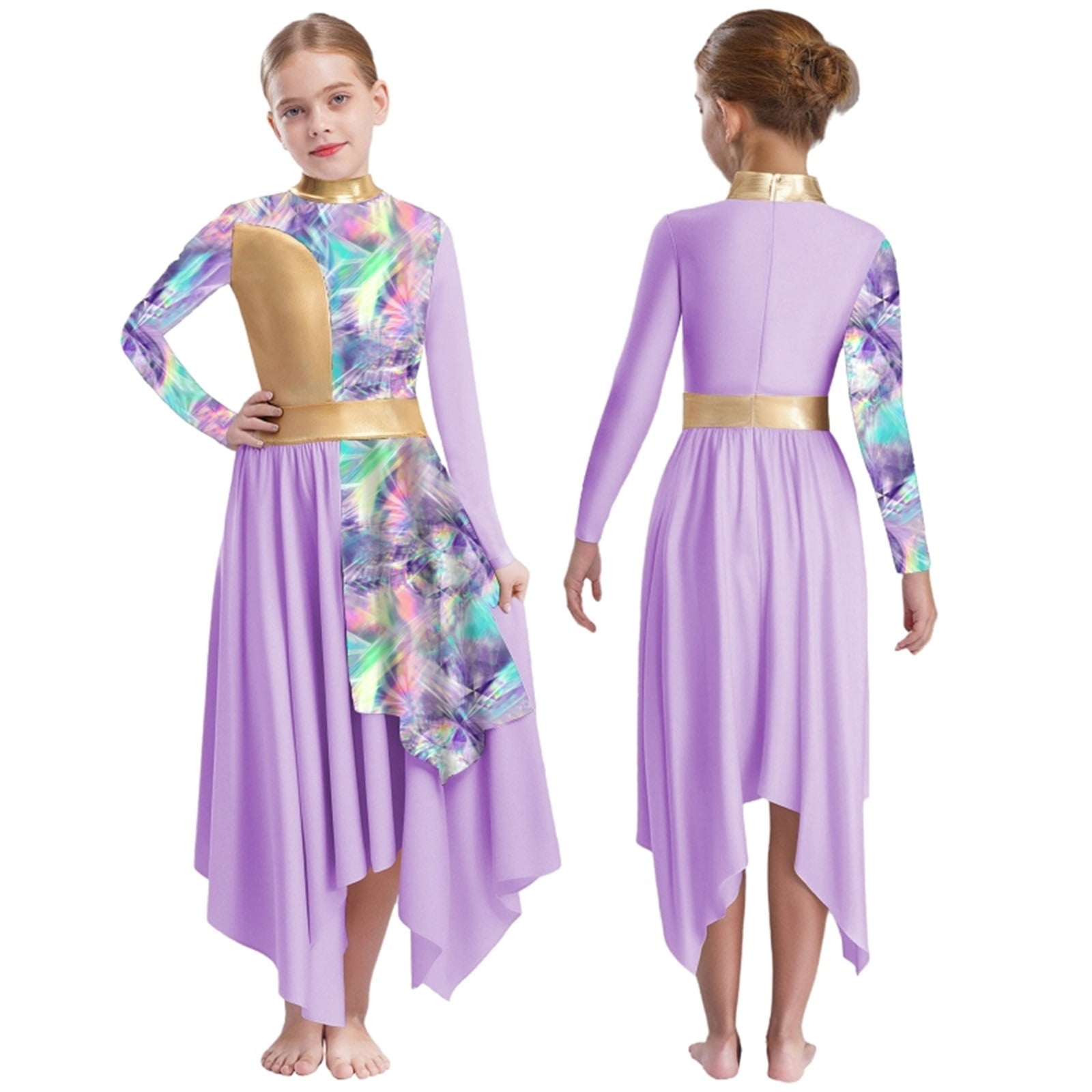 Dance Costumes Metallic Dress For Worship Liturgical Praise Lyrical ...