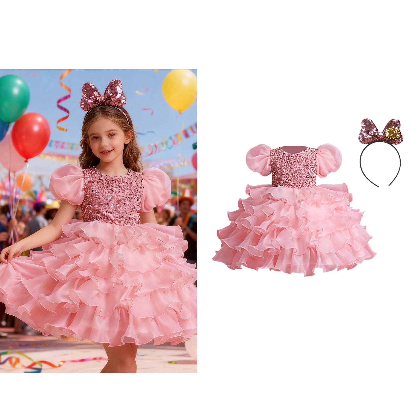 Dance Costumes for Girls Pink Sequin Dress Tutu Dance Dresses Dance ...