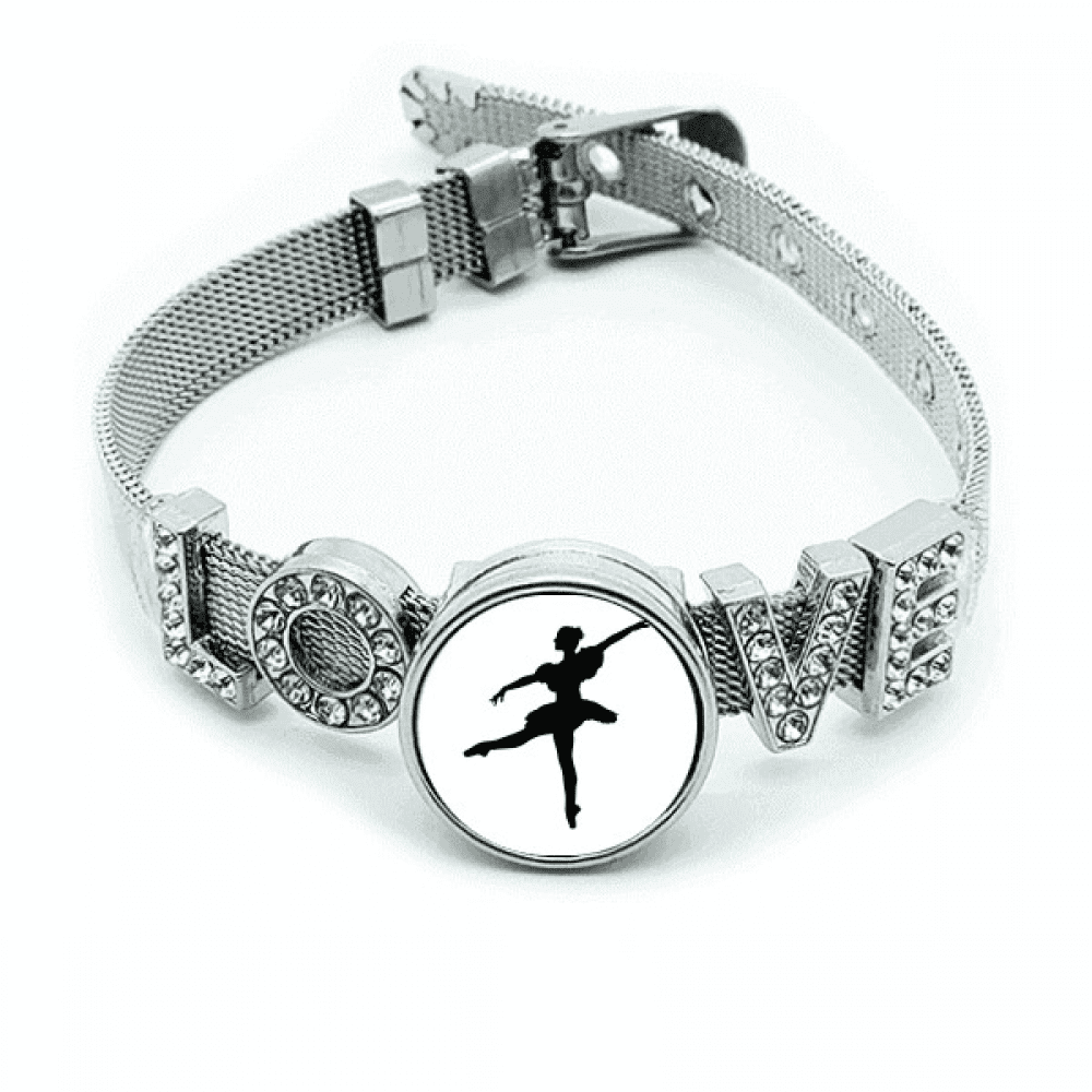 Dance Dancer Ballet Art Sports Bracelet Wristband Crystal Love ...