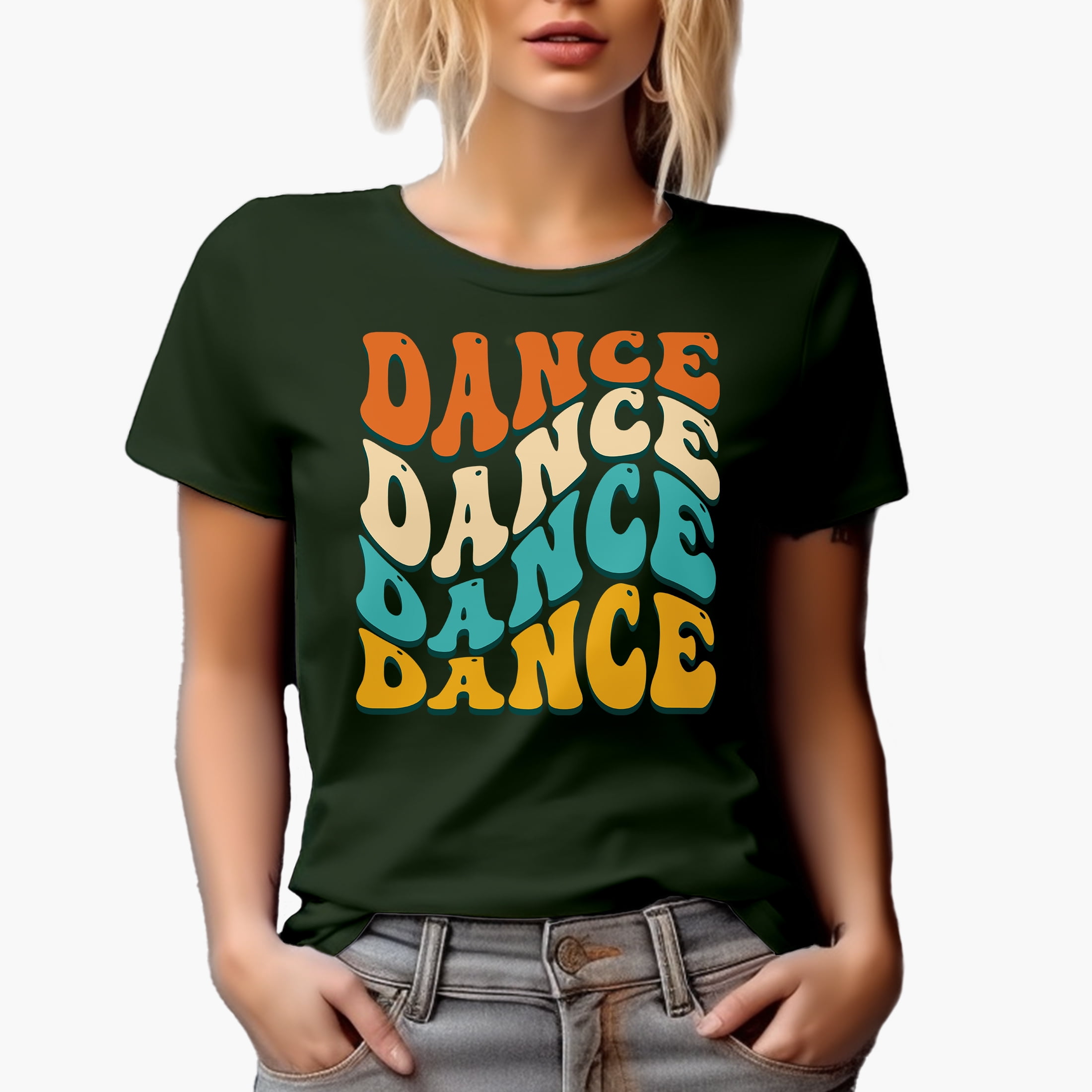 Dance, Dancing Passion or Dancer Themed, Groovy Retro Wavy Text Merch ...