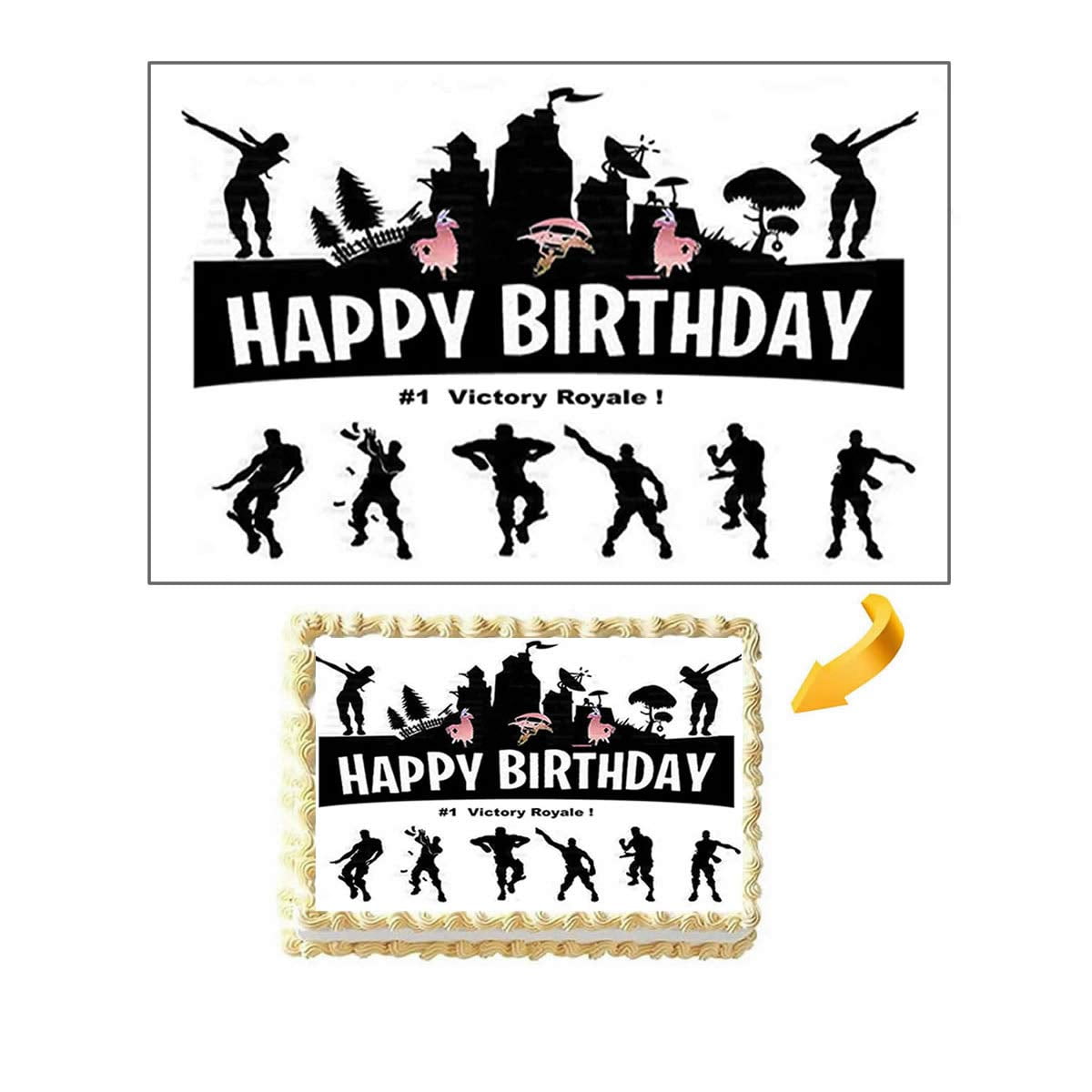 Dance Edible Cake Topper Party Royale Battle Cake Image Decoration ...