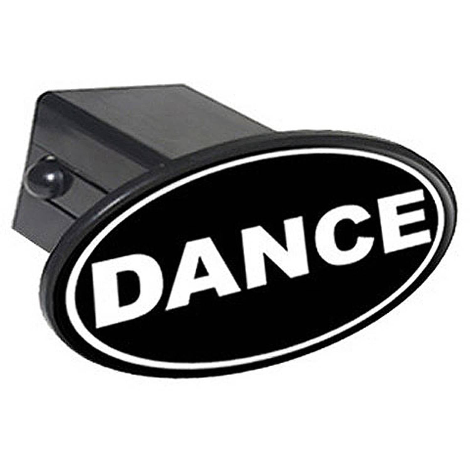 Dance Euro Oval White On Black 2" Oval Tow Trailer Hitch Cover Plug ...