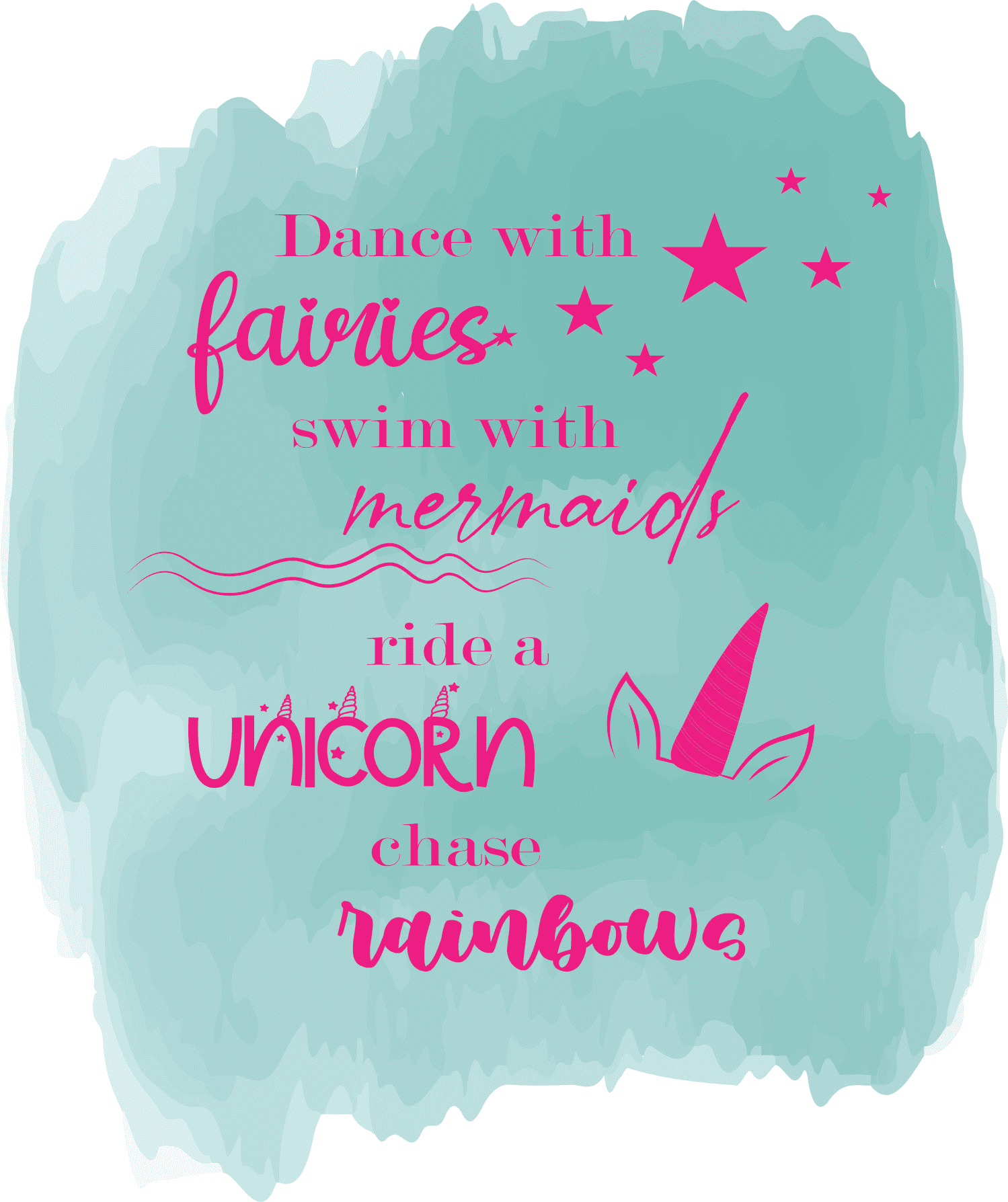 Dance With Fairies Swim With Mermaid Childrens Quote Fairy Tale ...